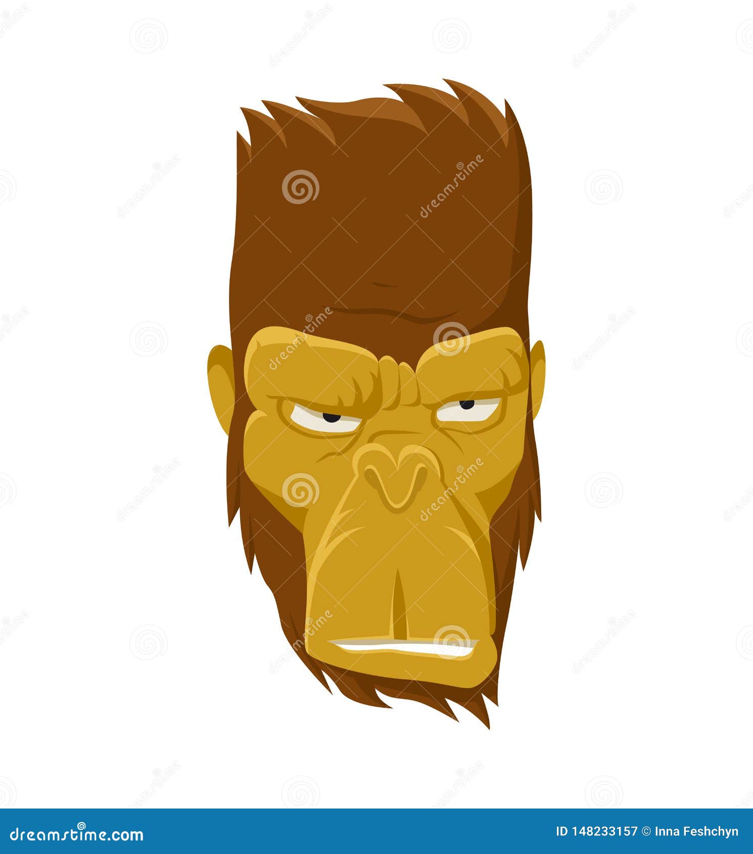 Cool Monkey Logo Vector Design Illustration. Ape Head Icon. Gorilla ...