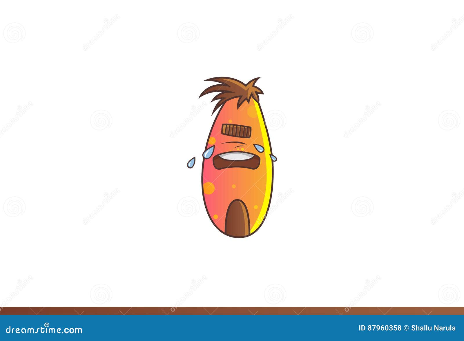 Cool Crying Face Emoji. Yellow Face With An Open Mouth Wailing And ...