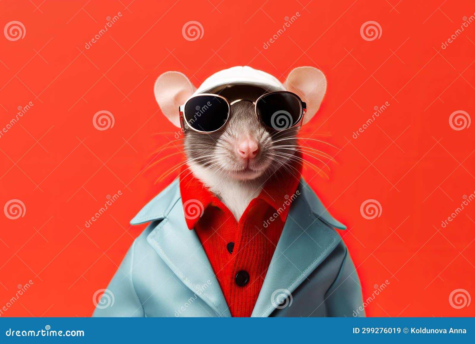 Cool Cat And Mouse. Best Friends, Hand Drawn Vector Illustration, T ...