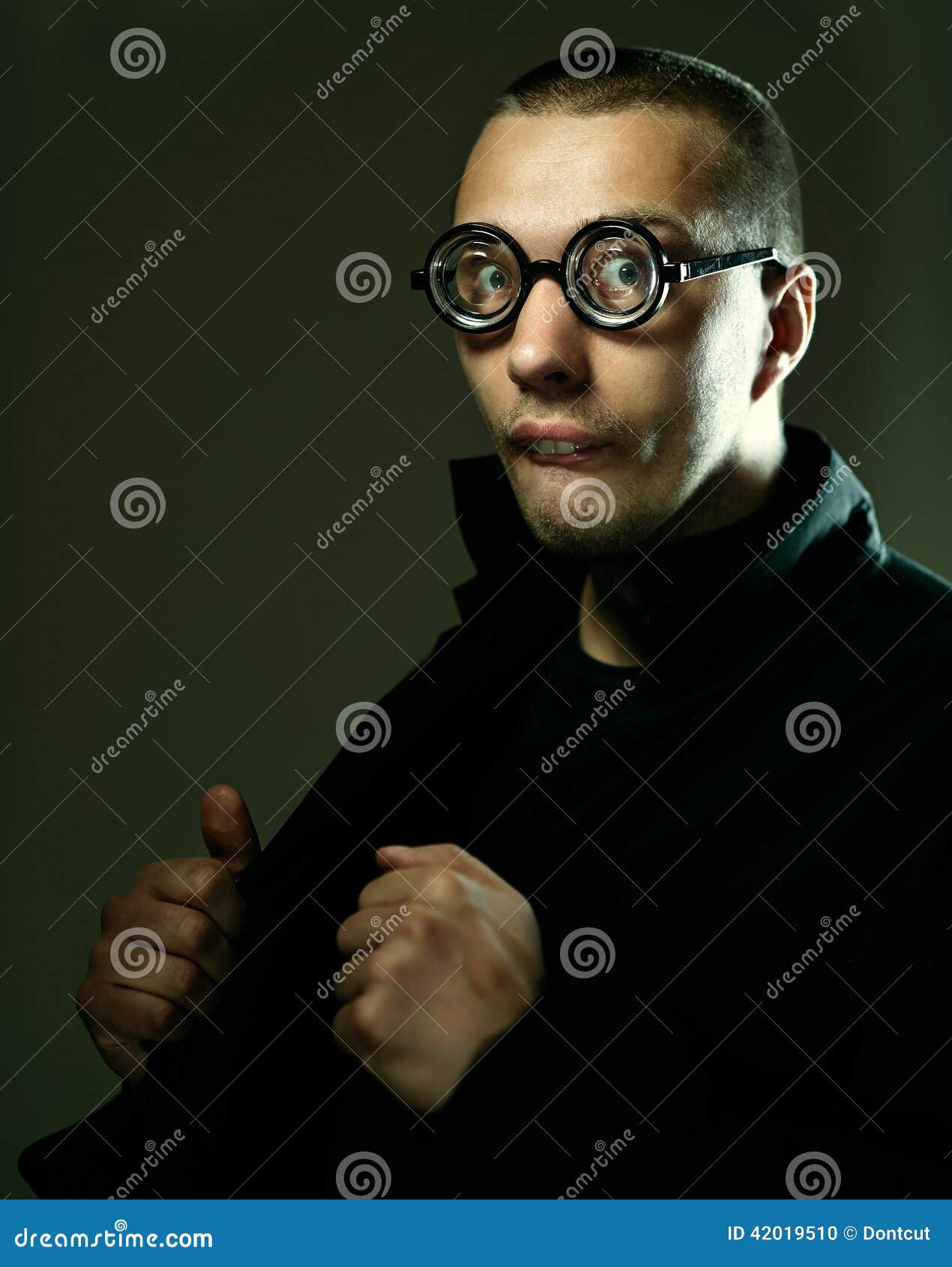 Cool nerd in glasses stock photo. Image of dude, strange - 42019510