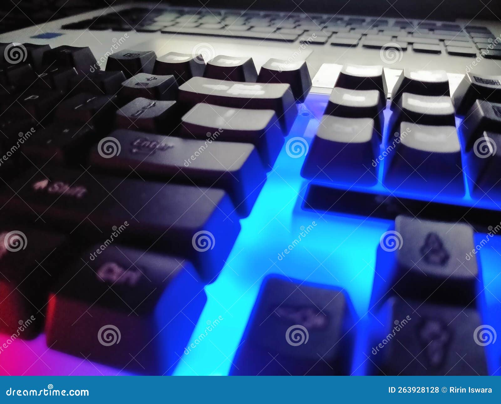 Cool New Keyboard with Lights Stock Photo - Image of keyboard ...