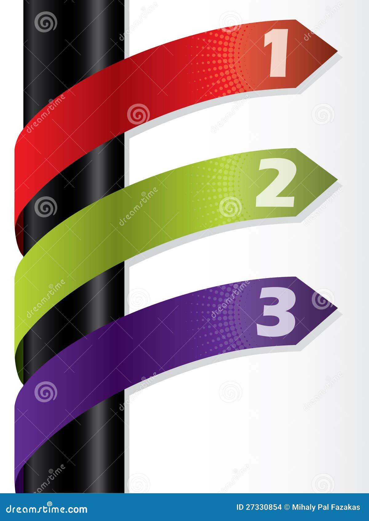 Cool Numbered Arrow Labels Pointing To the Right Stock Vector ...