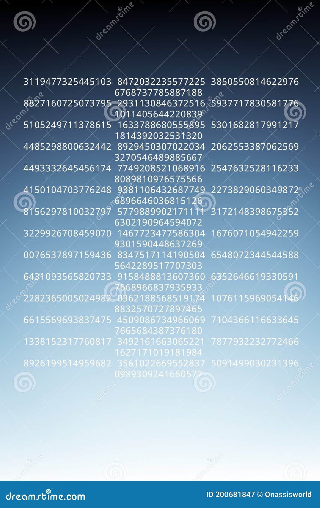 Cool Numbers List Abstract Background Stock Illustration - Illustration ...