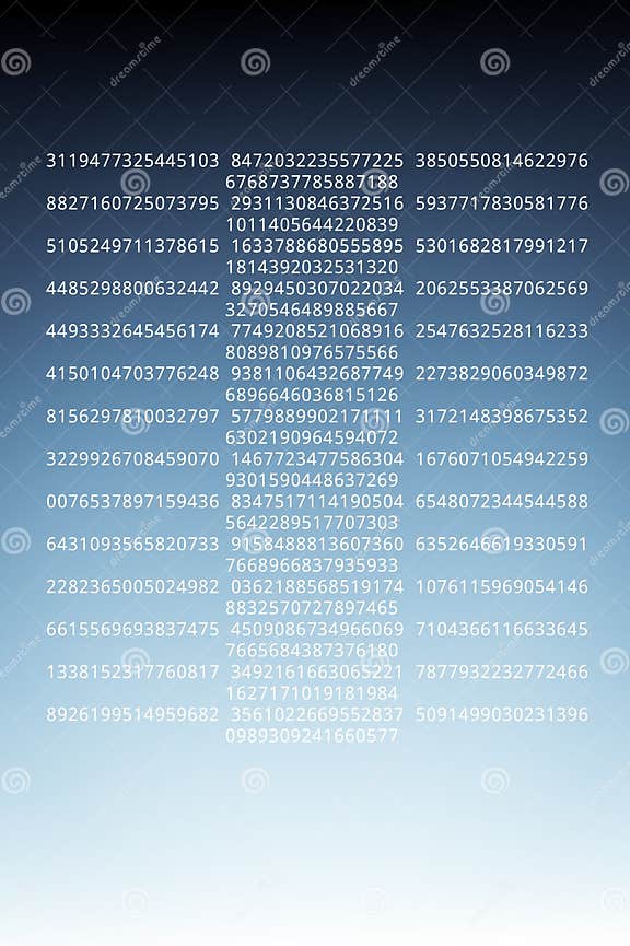 Cool Numbers List Abstract Background Stock Illustration - Illustration ...