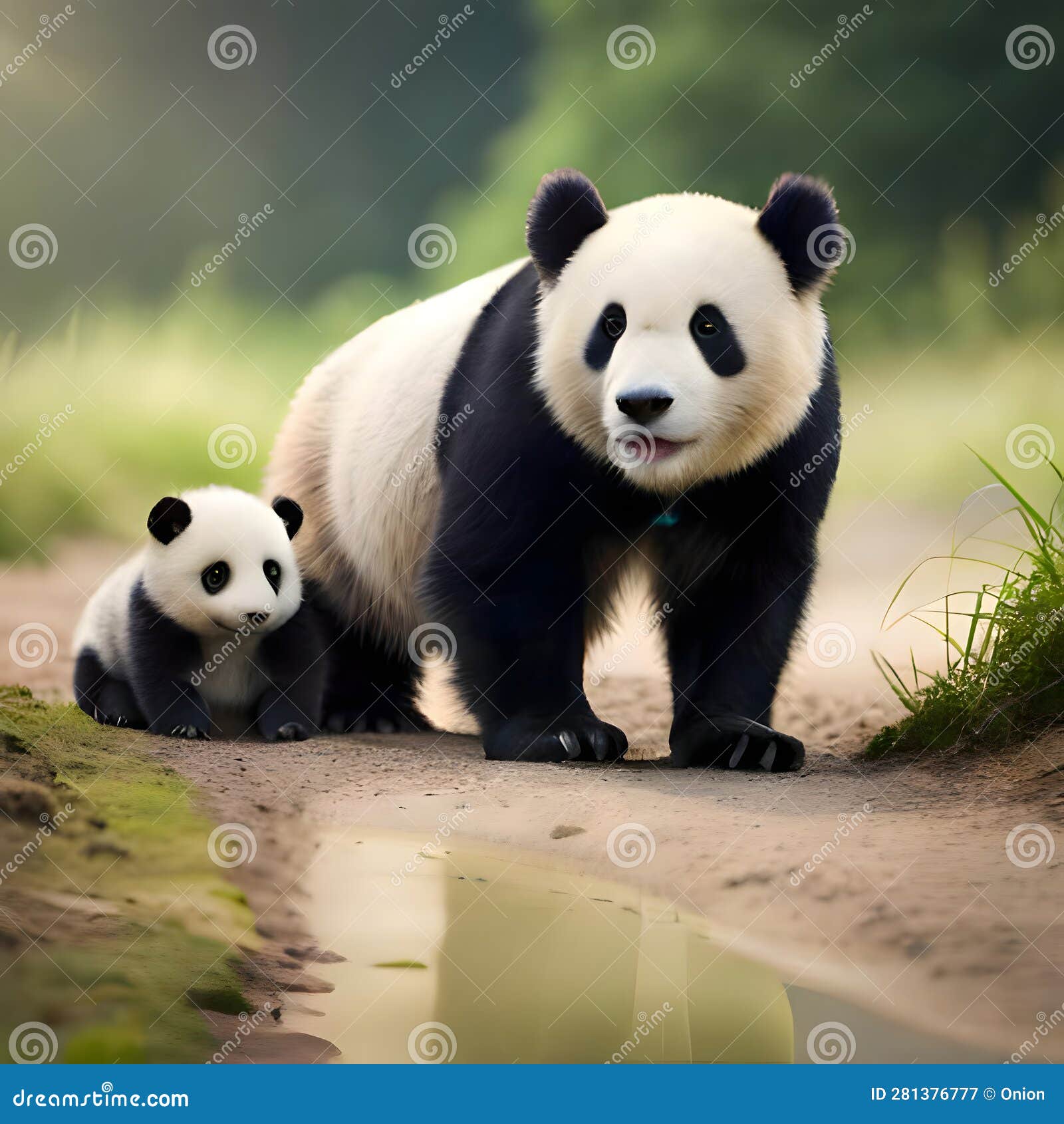 Cool Panda Illustration - Ai Generated Image | CartoonDealer.com #281981970