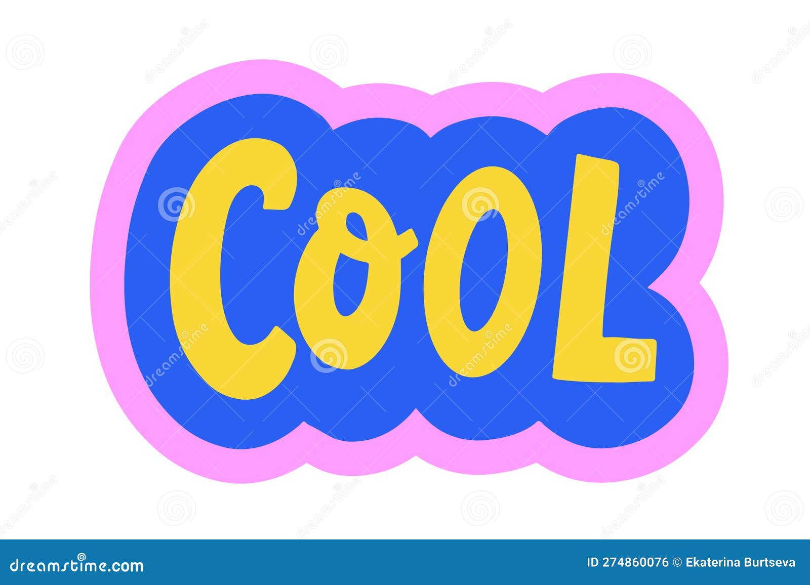 Cool Panner Sticker. Chat Speech Bubble Isolated Stock Vector ...