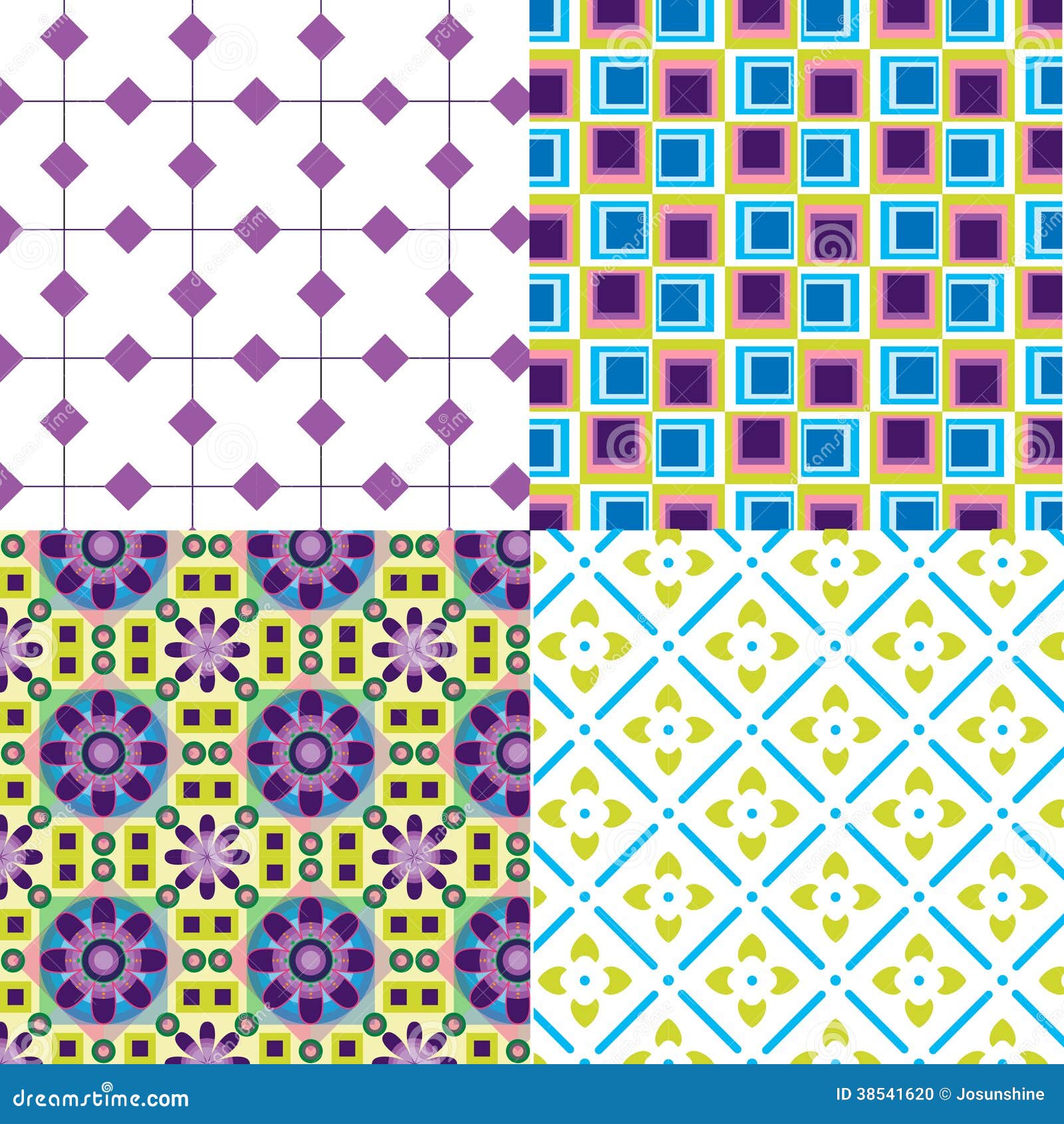 Cool Patterns Retro Flower Boxes Stock Vector - Illustration of vibrant ...