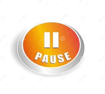 Cool Pause Button stock vector. Illustration of instrument - 4739614