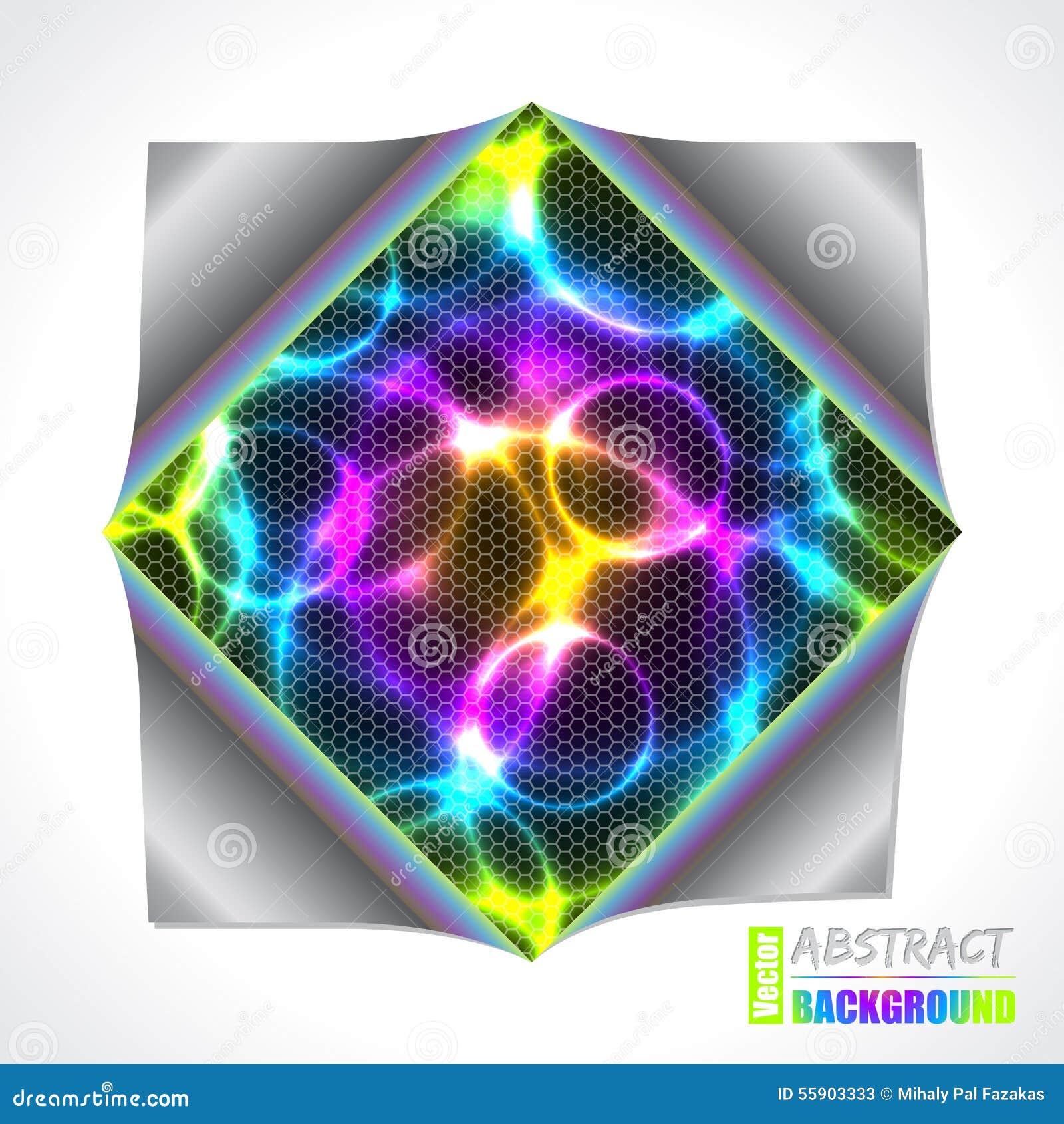 Cool Plasma and Laser Brochure with Folded Paper Stock Vector ...