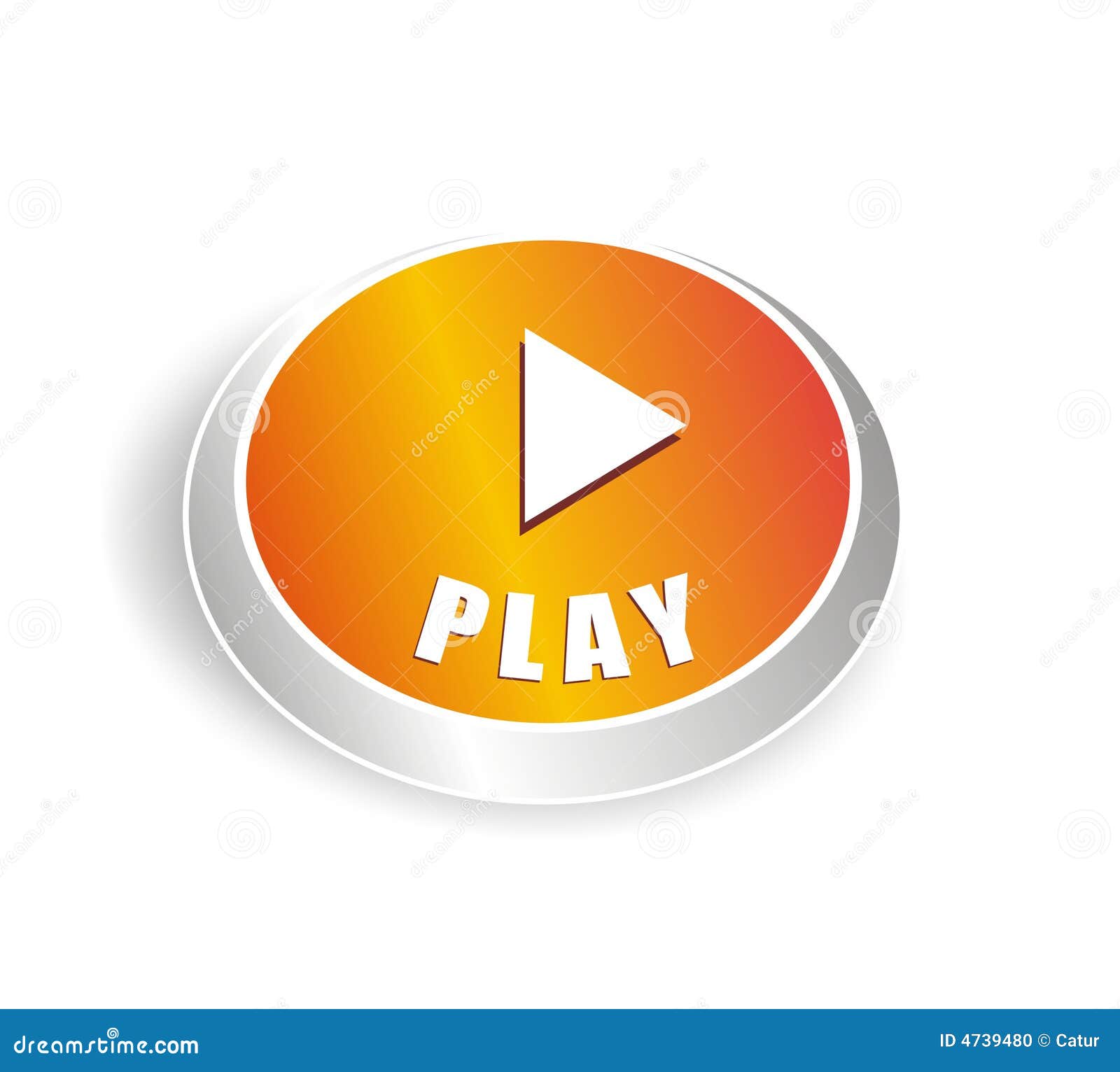 Cool Play Button stock vector. Illustration of isolated - 4739480