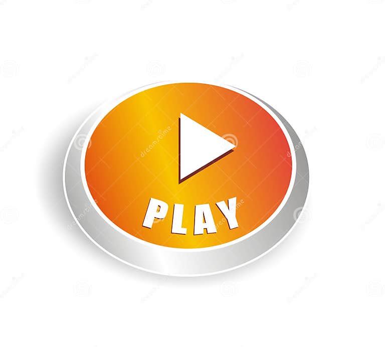 Cool Play Button stock vector. Illustration of isolated - 4739480
