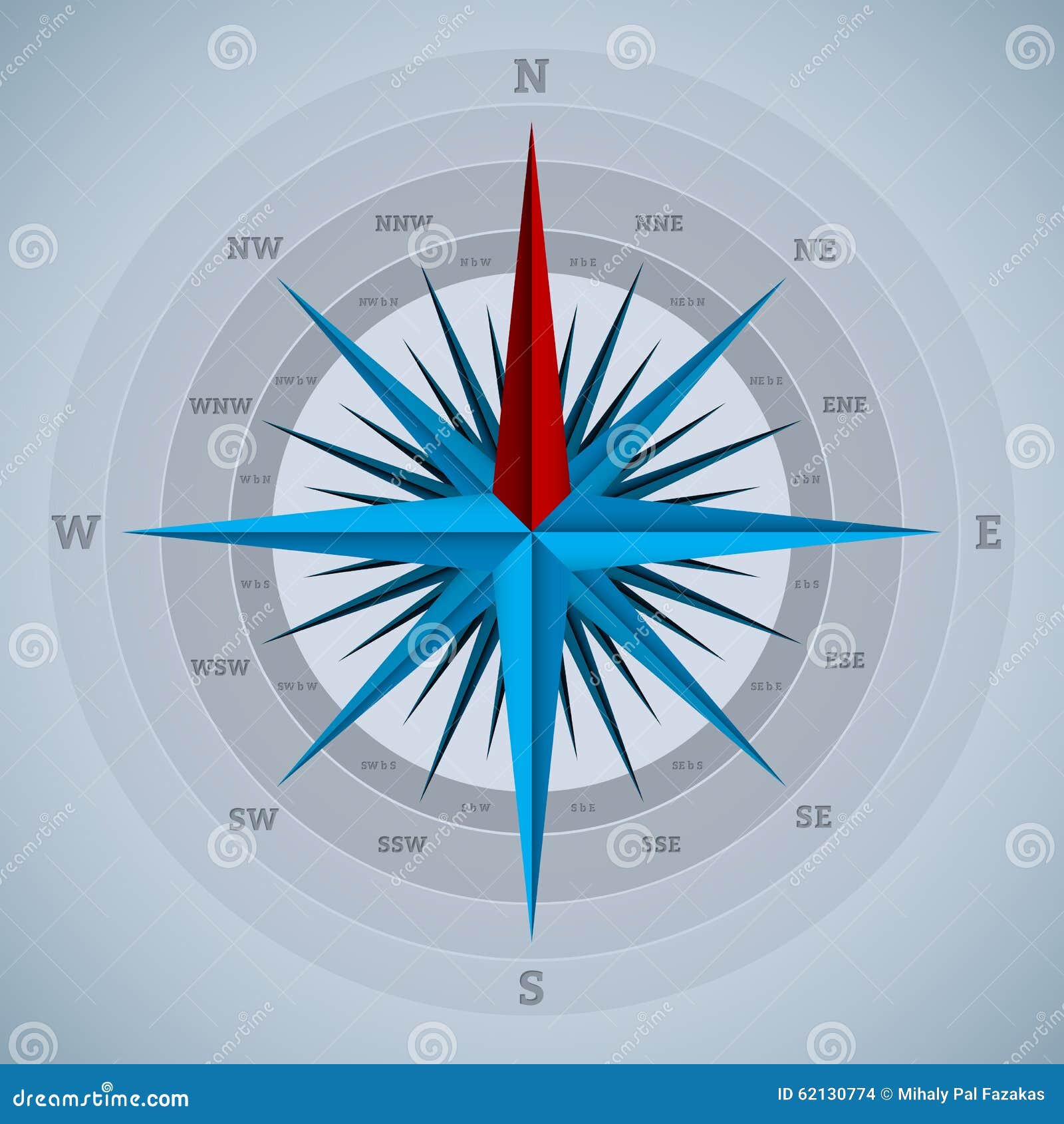 Cool 32 Point Compass Design Stock Vector - Illustration of direction ...