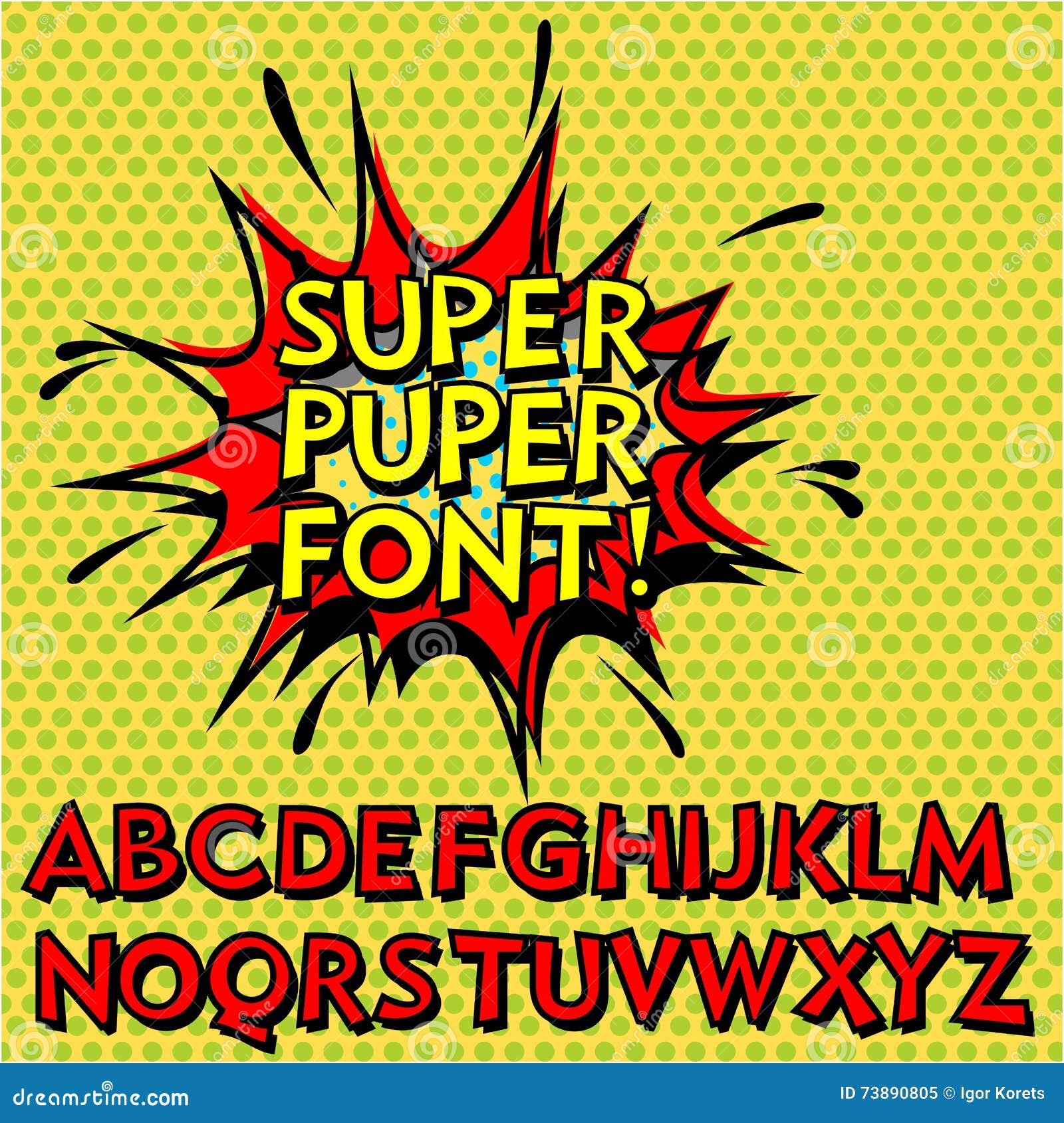 Cool Pop Art Font, Alphabet Stock Vector - Illustration of back ...