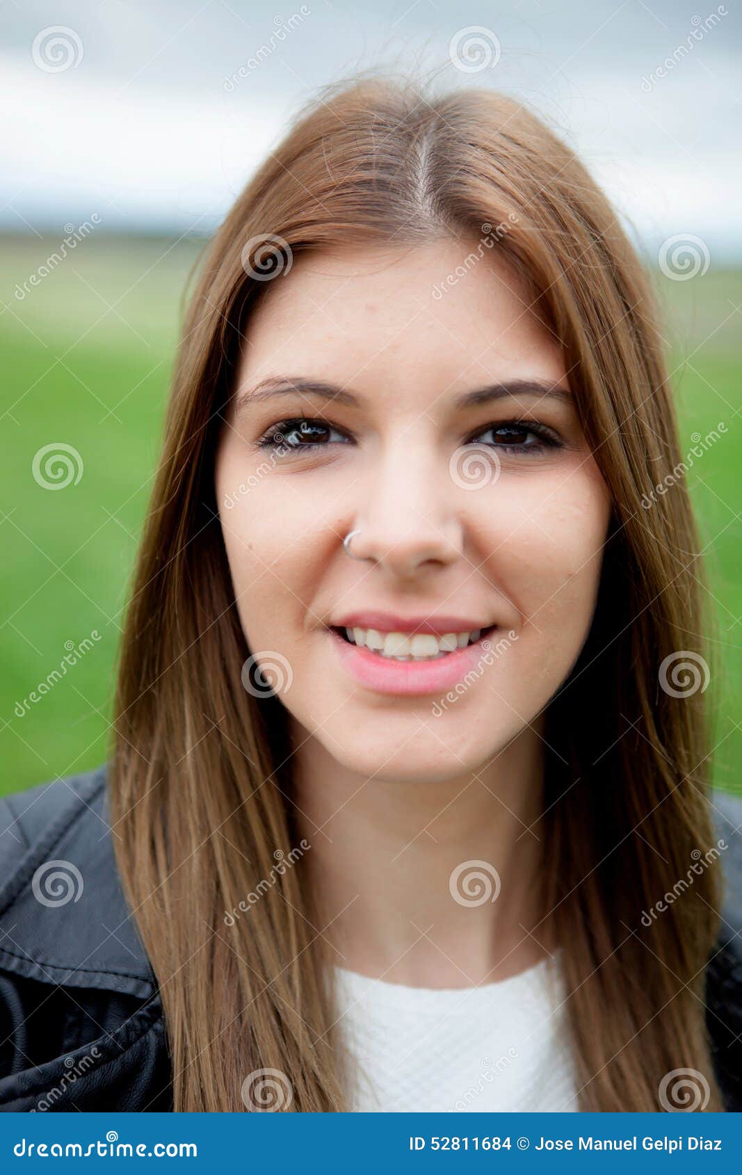 Cool Pretty Woman Relaxed at the Park Stock Photo - Image of cheerful ...