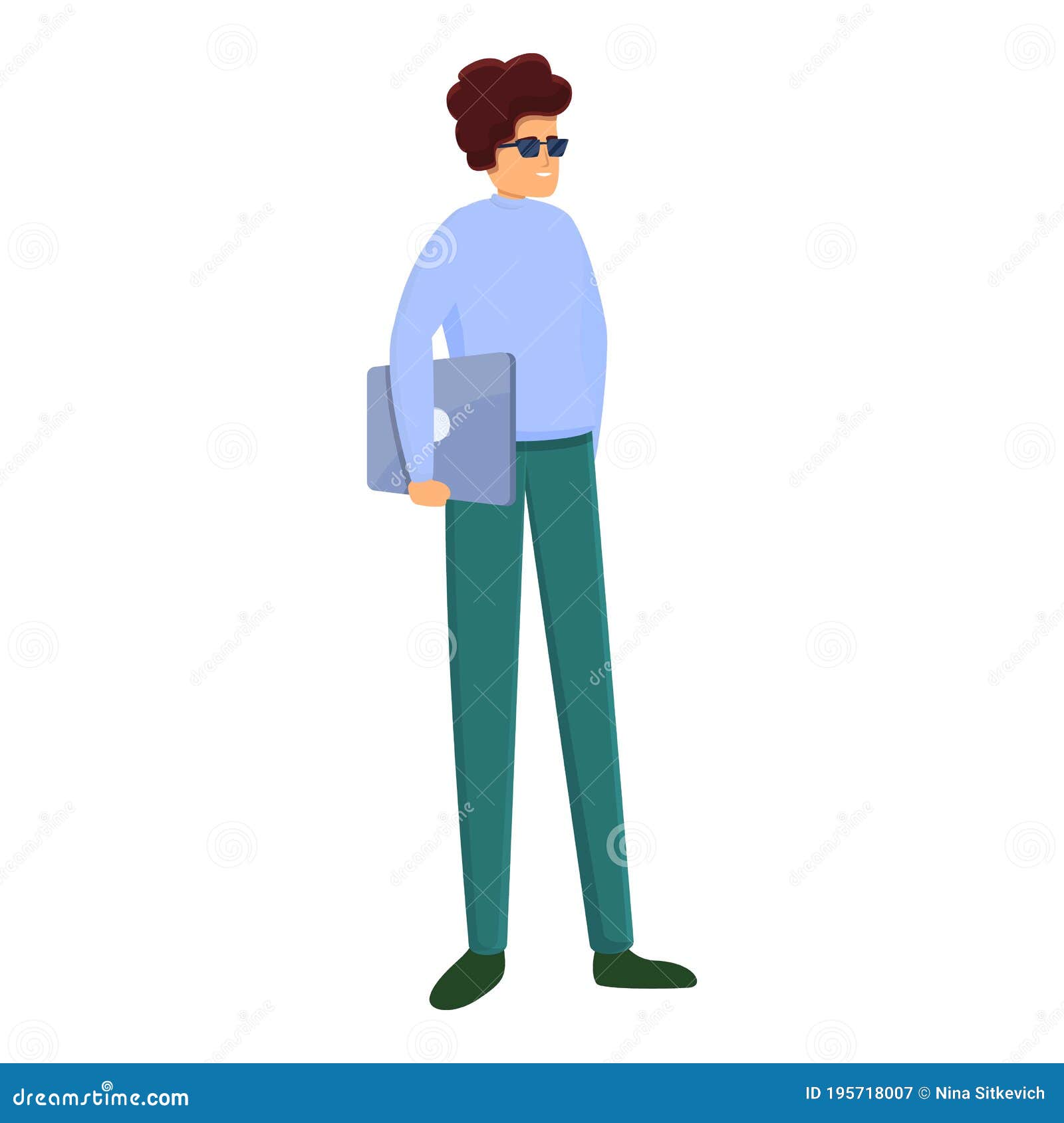 Cool Programmer Guy Icon, Cartoon Style Stock Vector - Illustration of ...