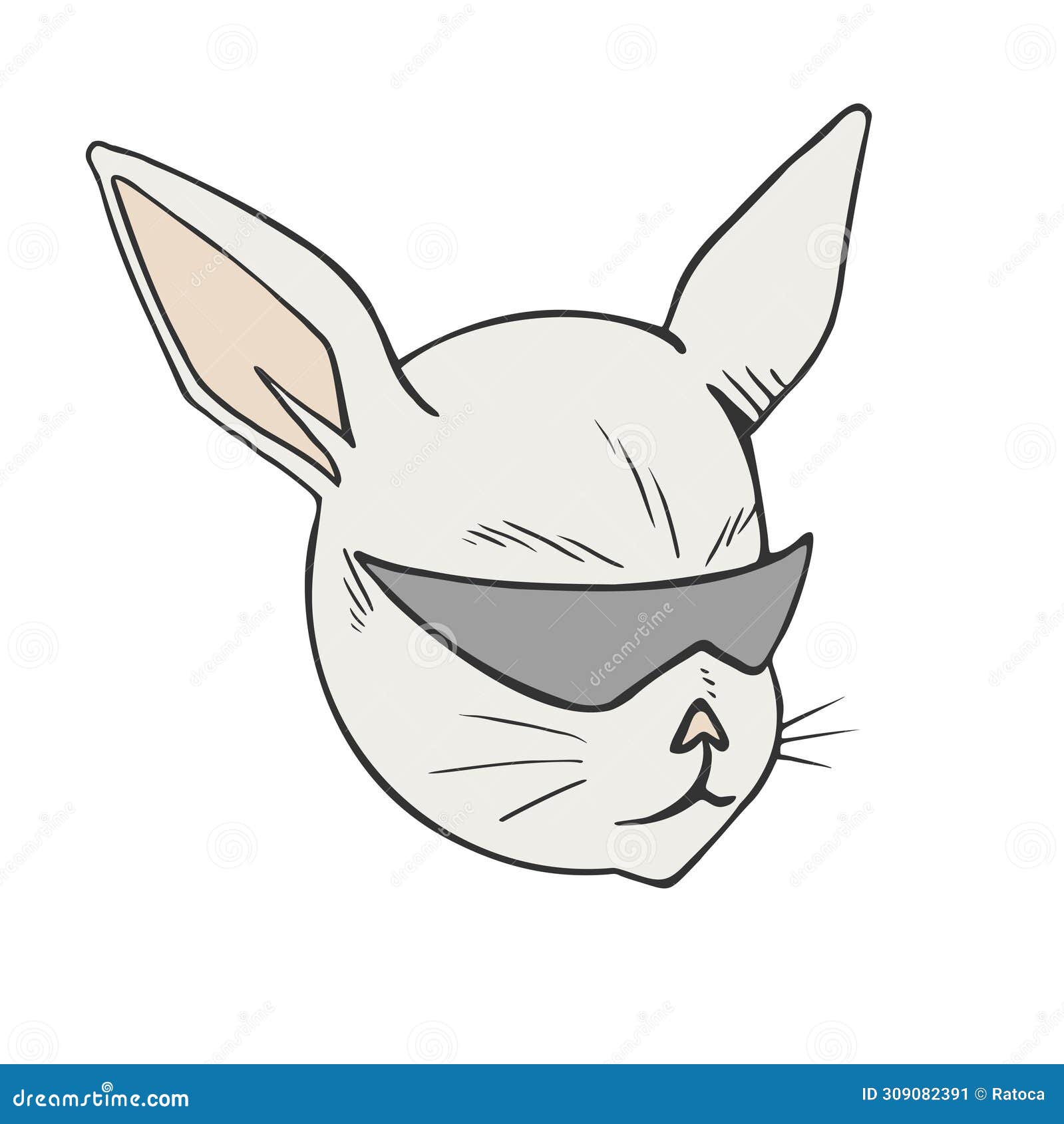 Cool rabbit draw stock vector. Illustration of creative - 309082391