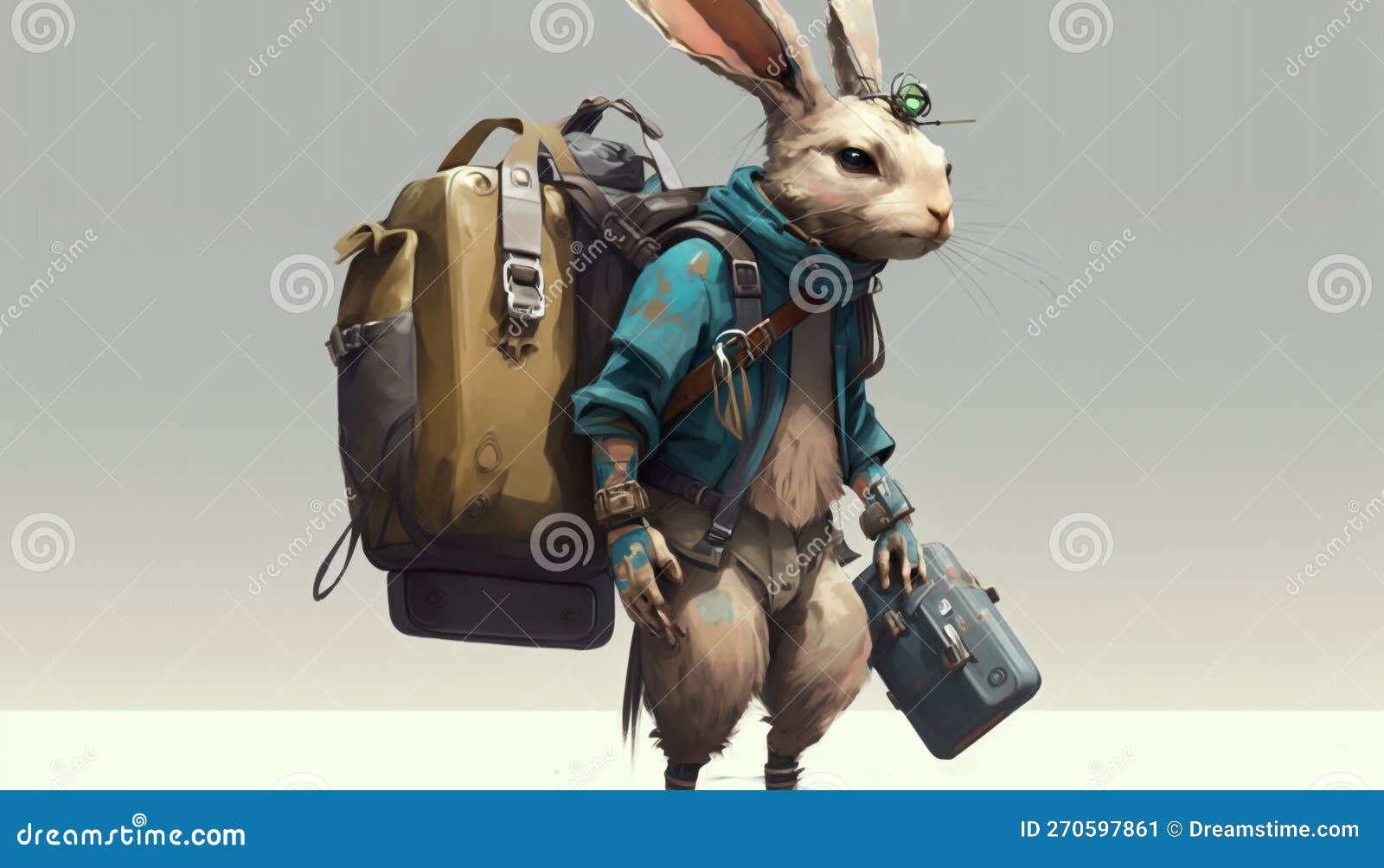Cool Rabbit Robot Character Design Stock Illustration - Illustration of ...
