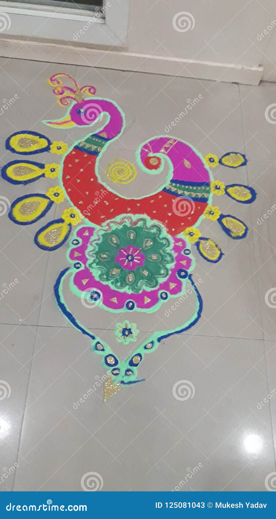 Cool Rangoli Art Make by Hand Editorial Stock Photo - Image of rangoli ...