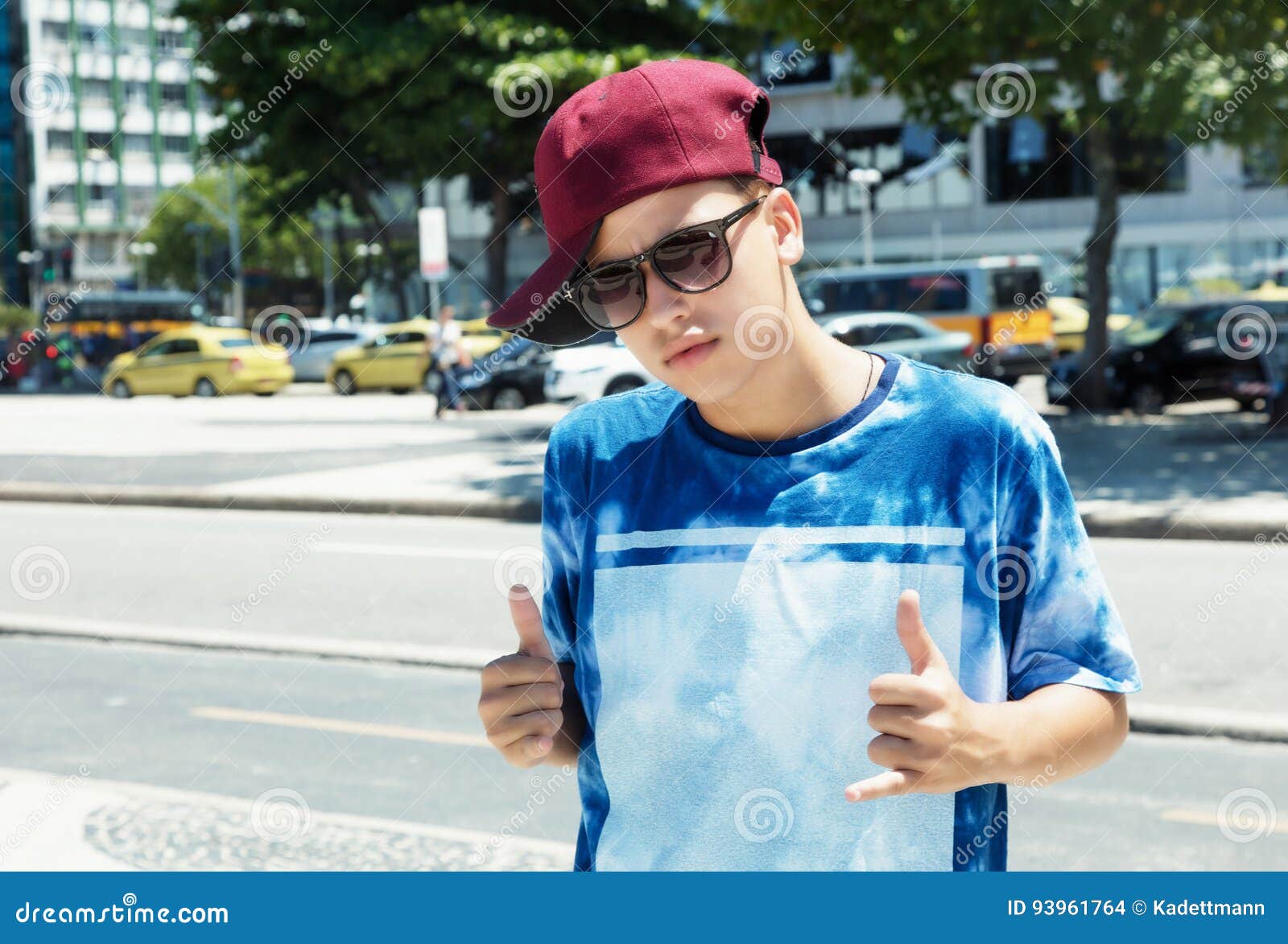 Cool Rapper with Baseball Cap in the City Stock Photo - Image of ...