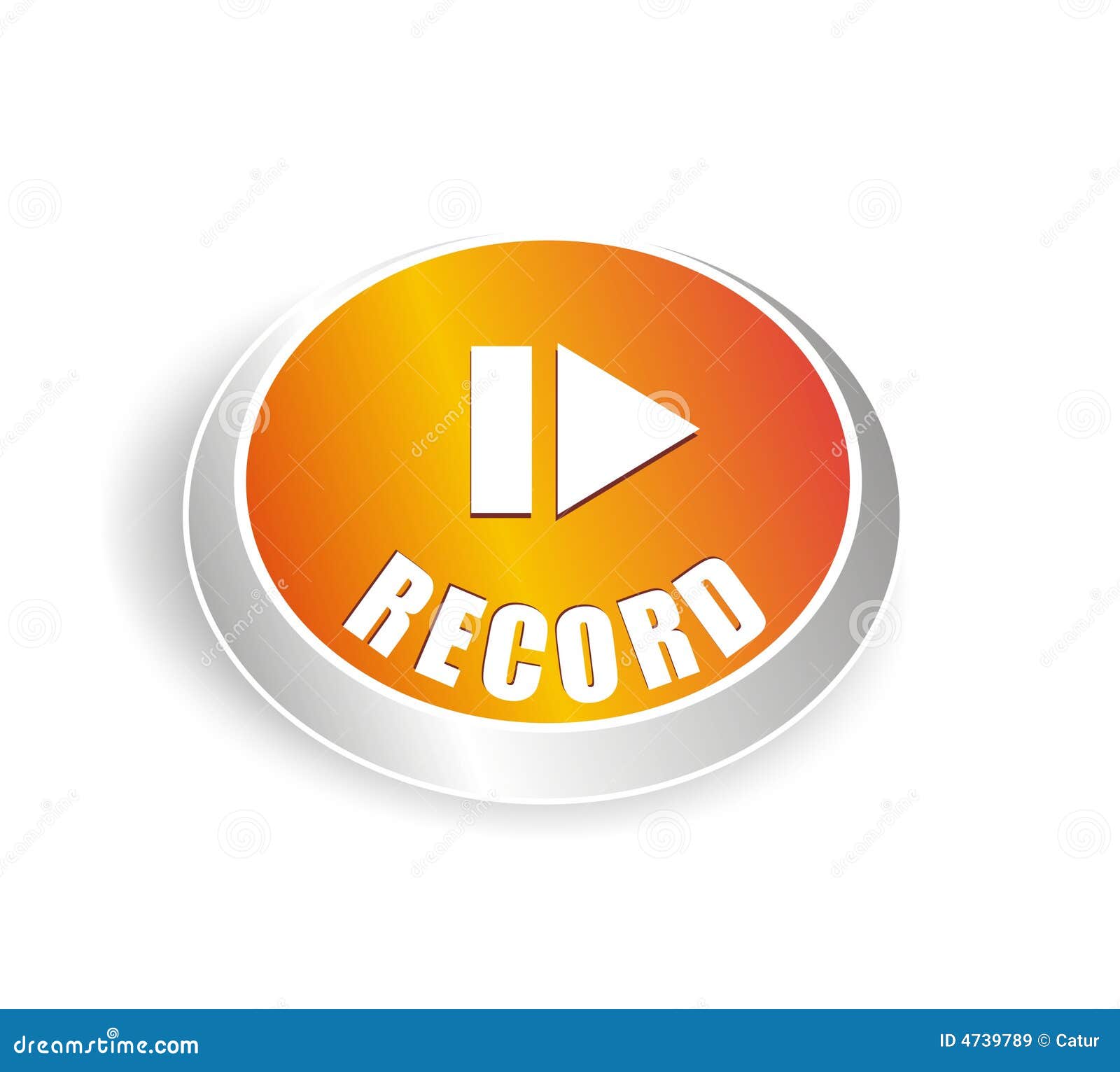 Cool recording button stock vector. Illustration of play - 4739789