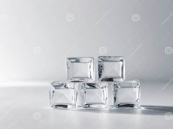 Cool Refreshing Background of Sparkling Clear Sharp Ice Cubes. Stock ...