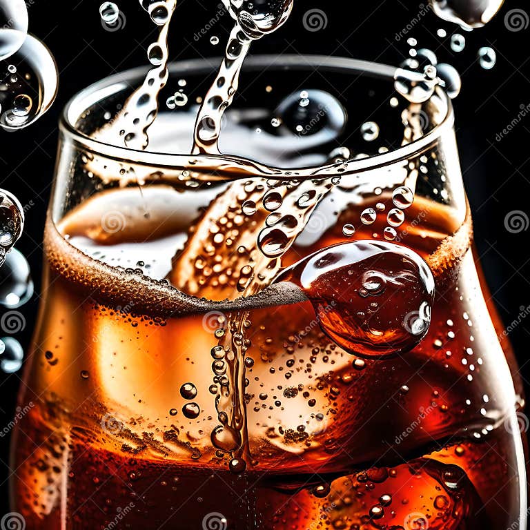 Cola Drink with Fizz - Ai Generated Image Stock Illustration ...