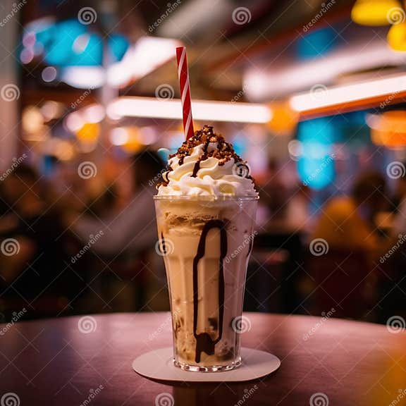 Cool and Refreshing Milkshake Stock Image - Image of dessert, smoothie ...