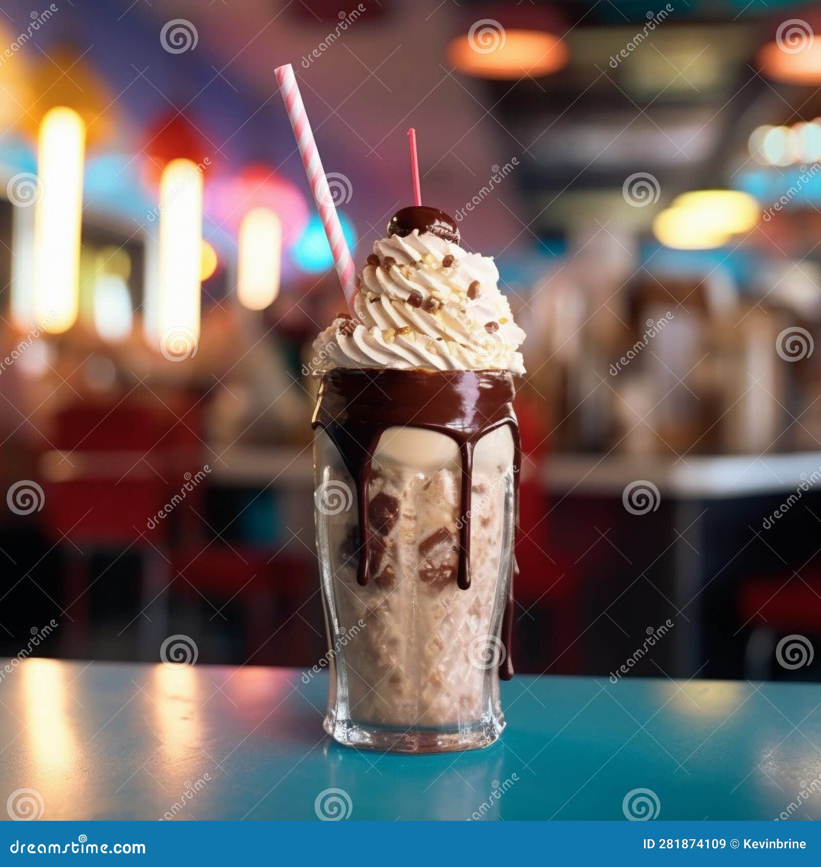 Cool and Refreshing Milkshake Stock Image - Image of tasty, retro ...