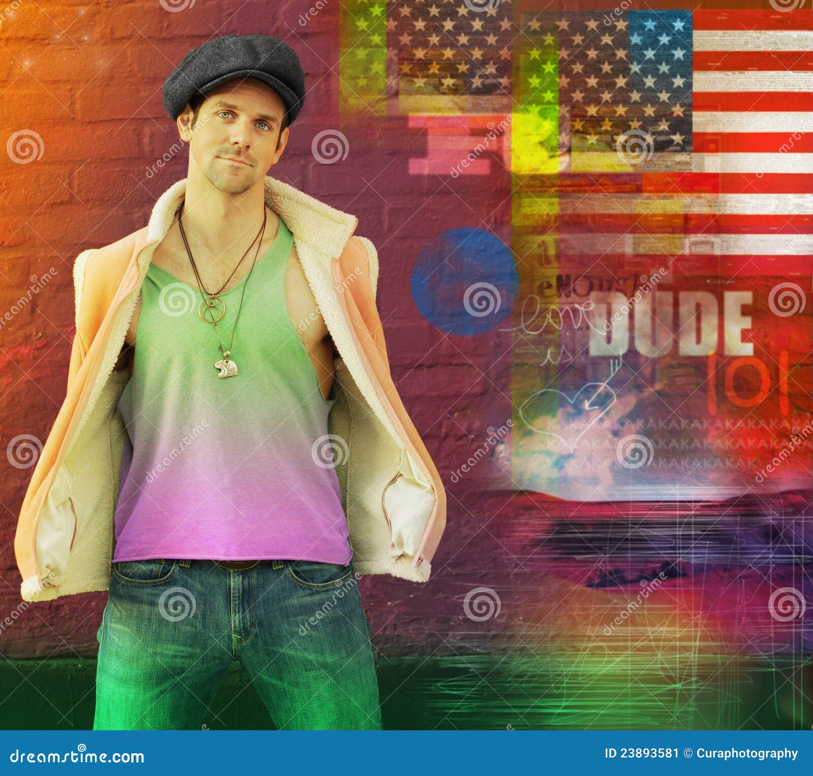 Cool retro dude stock image. Image of pose, retro, unique - 23893581