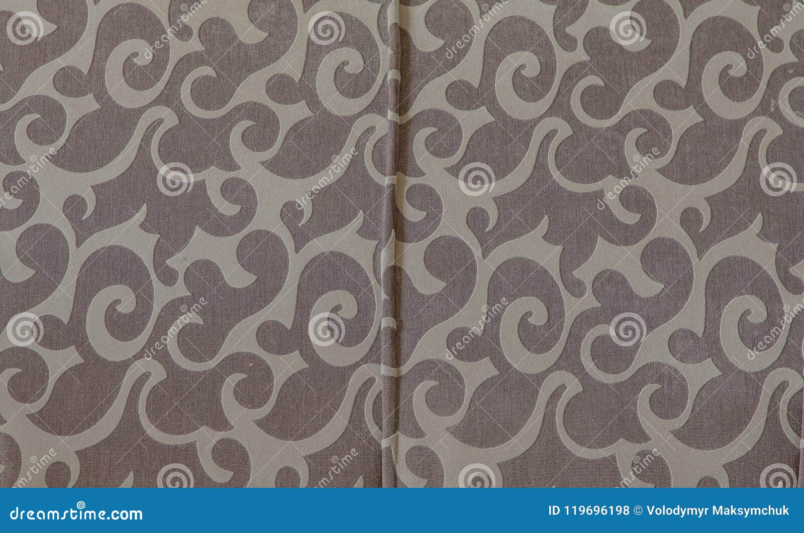 Cool Retro Floral Wallpaper in Tan and Brown Design Stock Photo - Image ...