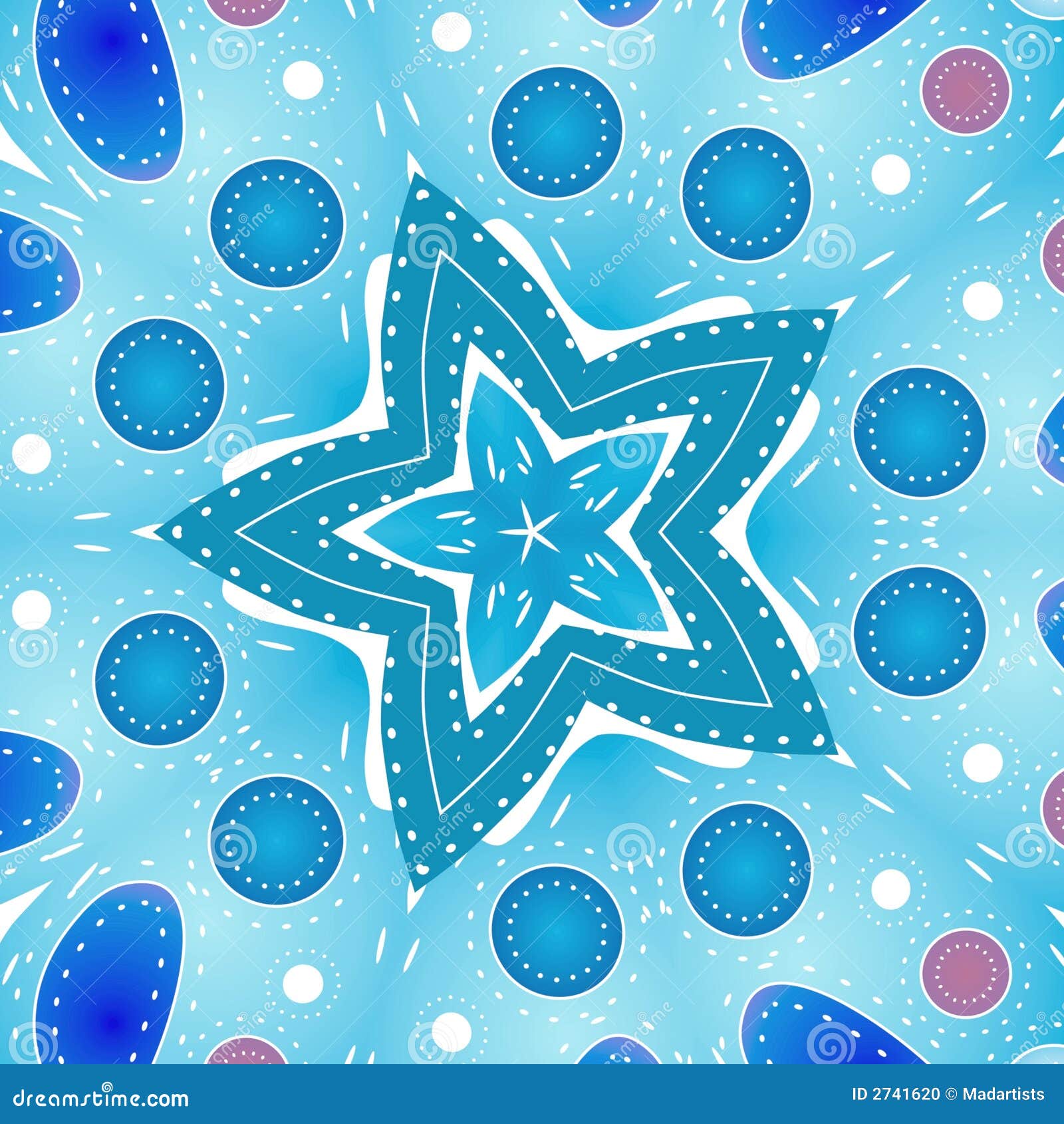 Cool Retro Pattern Print Blue Stock Illustration - Illustration of ...