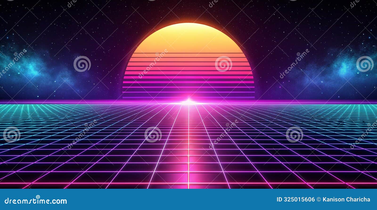Cool Retrowave or Synthwave Style Poster Wallpaper Background Night ...