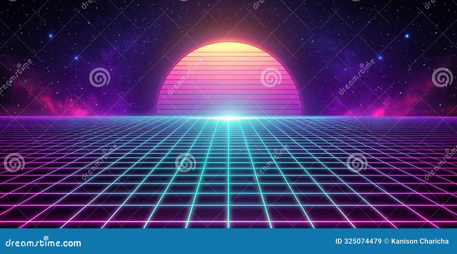 Cool Retrowave or Synthwave Style Poster Wallpaper Background Night ...