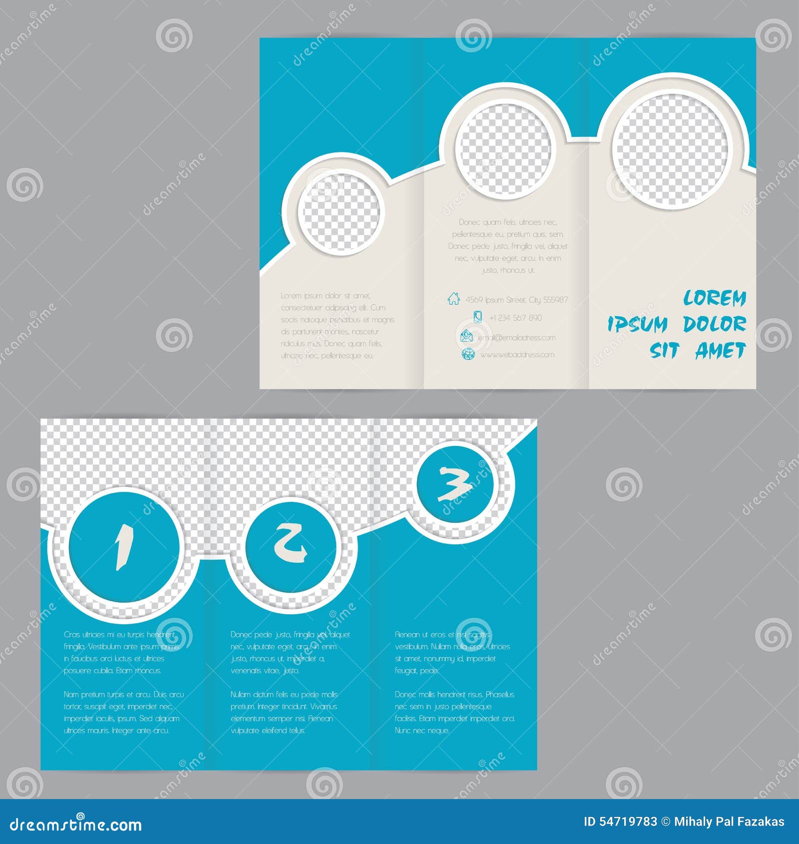 Cool Ring Design Tri-fold Brochure Template Stock Vector - Illustration ...