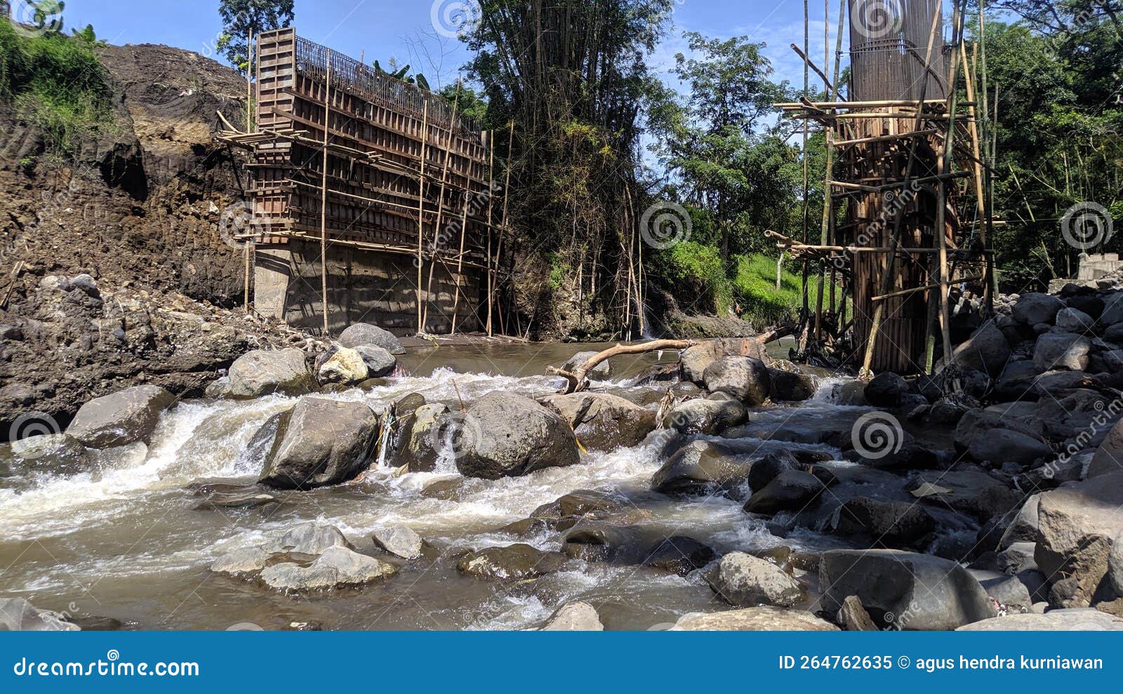 Cool river stock image. Image of city, nature, indonesia - 264762635