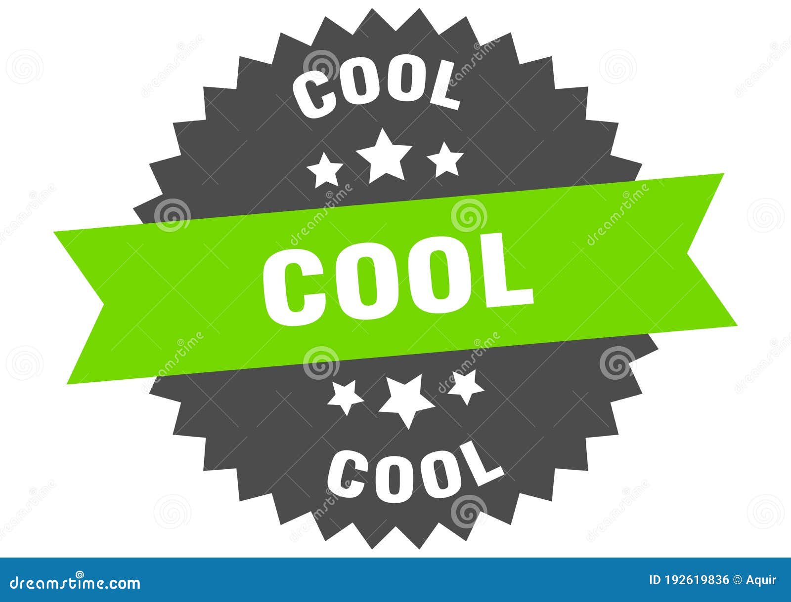 Cool Sign. Cool Round Isolated Ribbon Label Stock Vector - Illustration ...