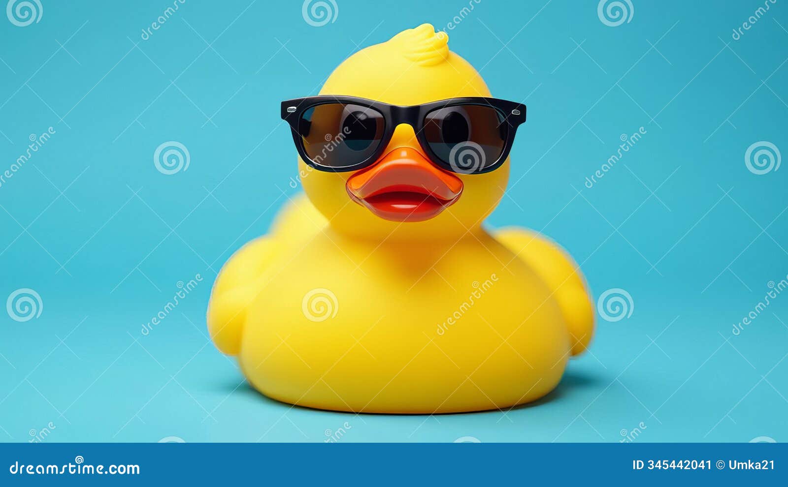 Cool Rubber Duck with Sunglasses on Vibrant Blue Background Editorial Photo - Image of summer ...