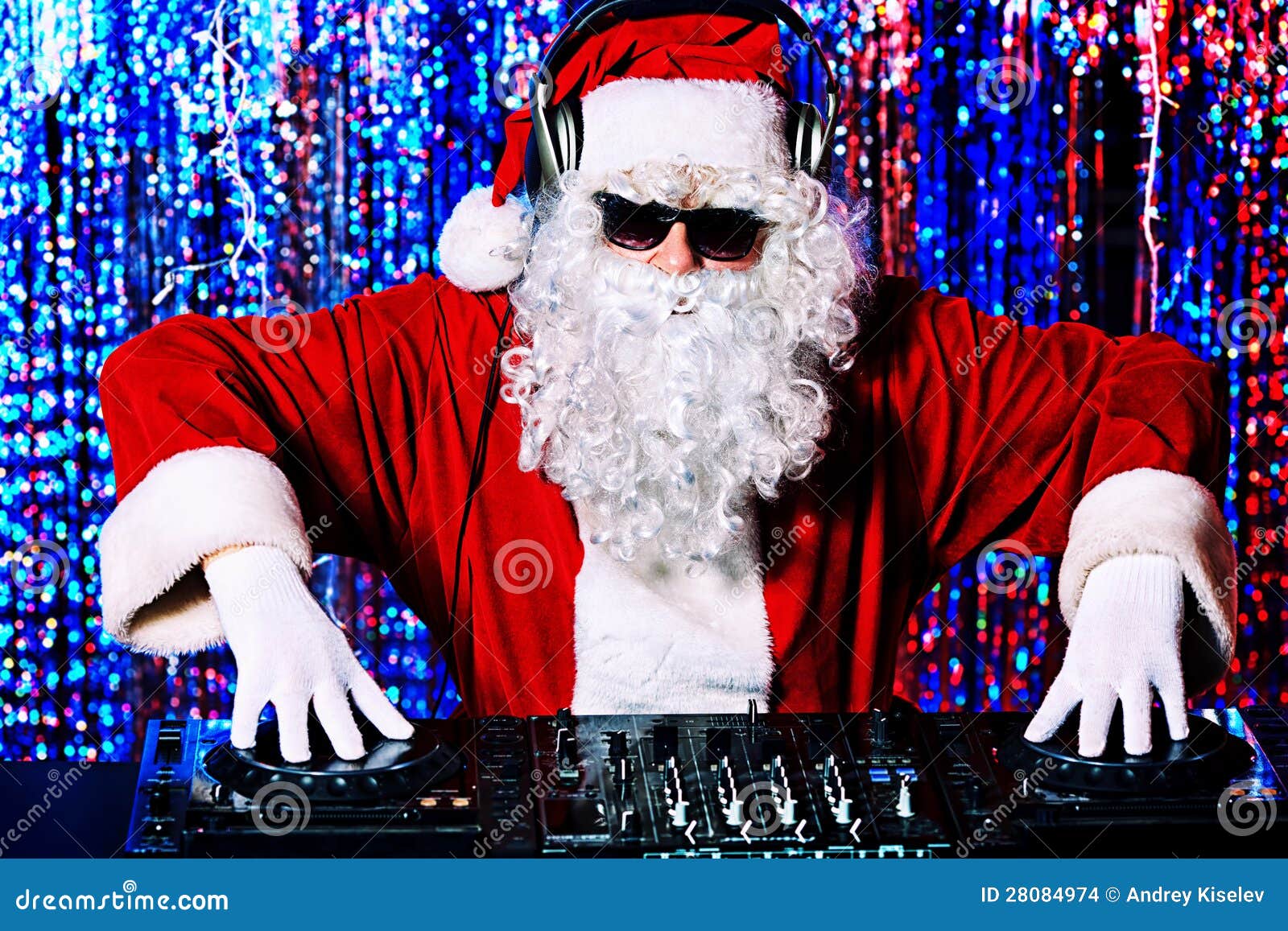 Cool santa claus stock photo. Image of december, player - 28084974