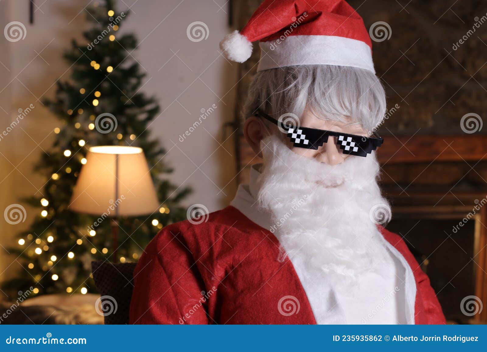 Cool Santa Claus Wearing Funky Sunglasses Stock Photo - Image of ...