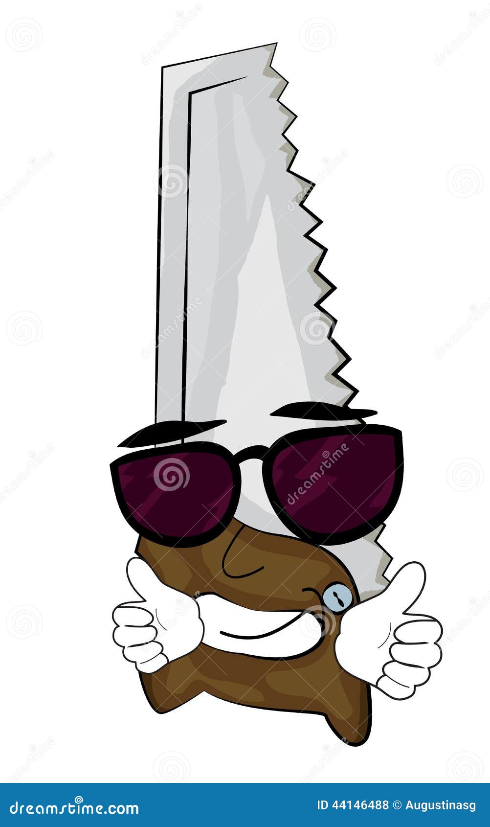 Cool saw cartoon stock illustration. Illustration of white - 44146488