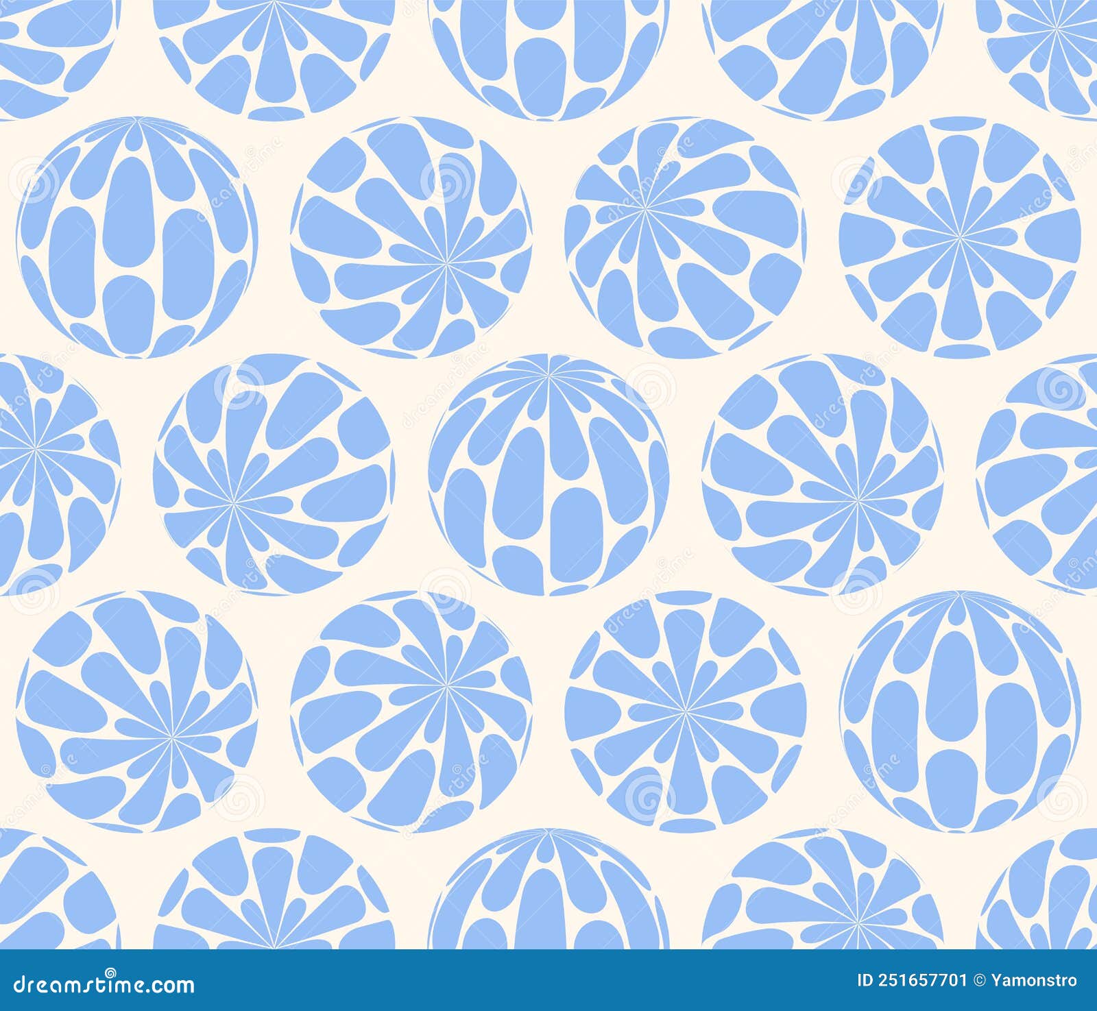 Scale Patterned Crazy 3D Balls Seamless Abstract Vector White Blue ...