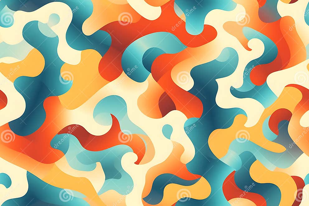 A Cool Seamless Abstract Doodle Pattern Inspired by 00s, Neural Network ...