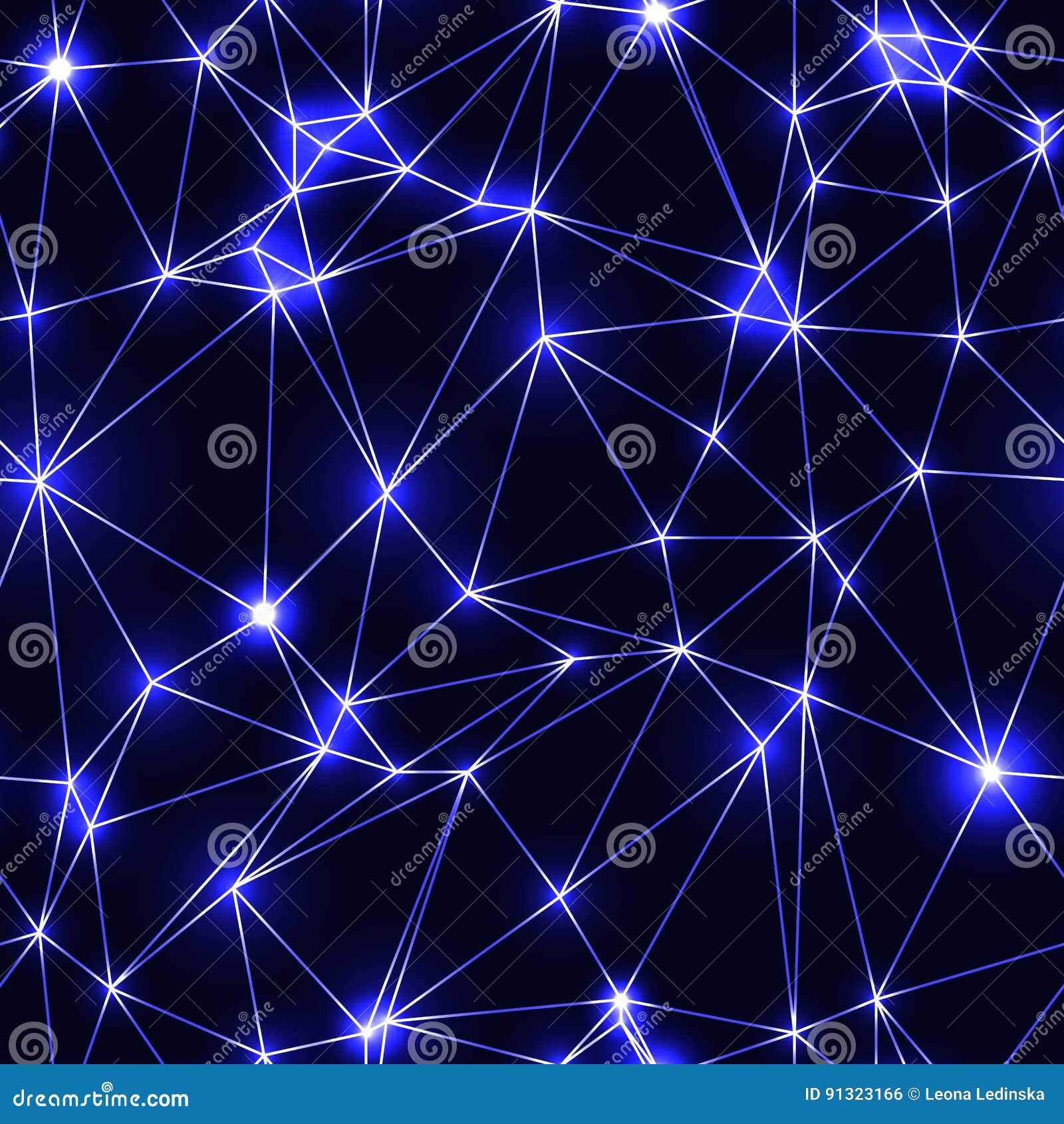 Cool Seamless Pattern with Neon Triangles Stock Vector - Illustration ...