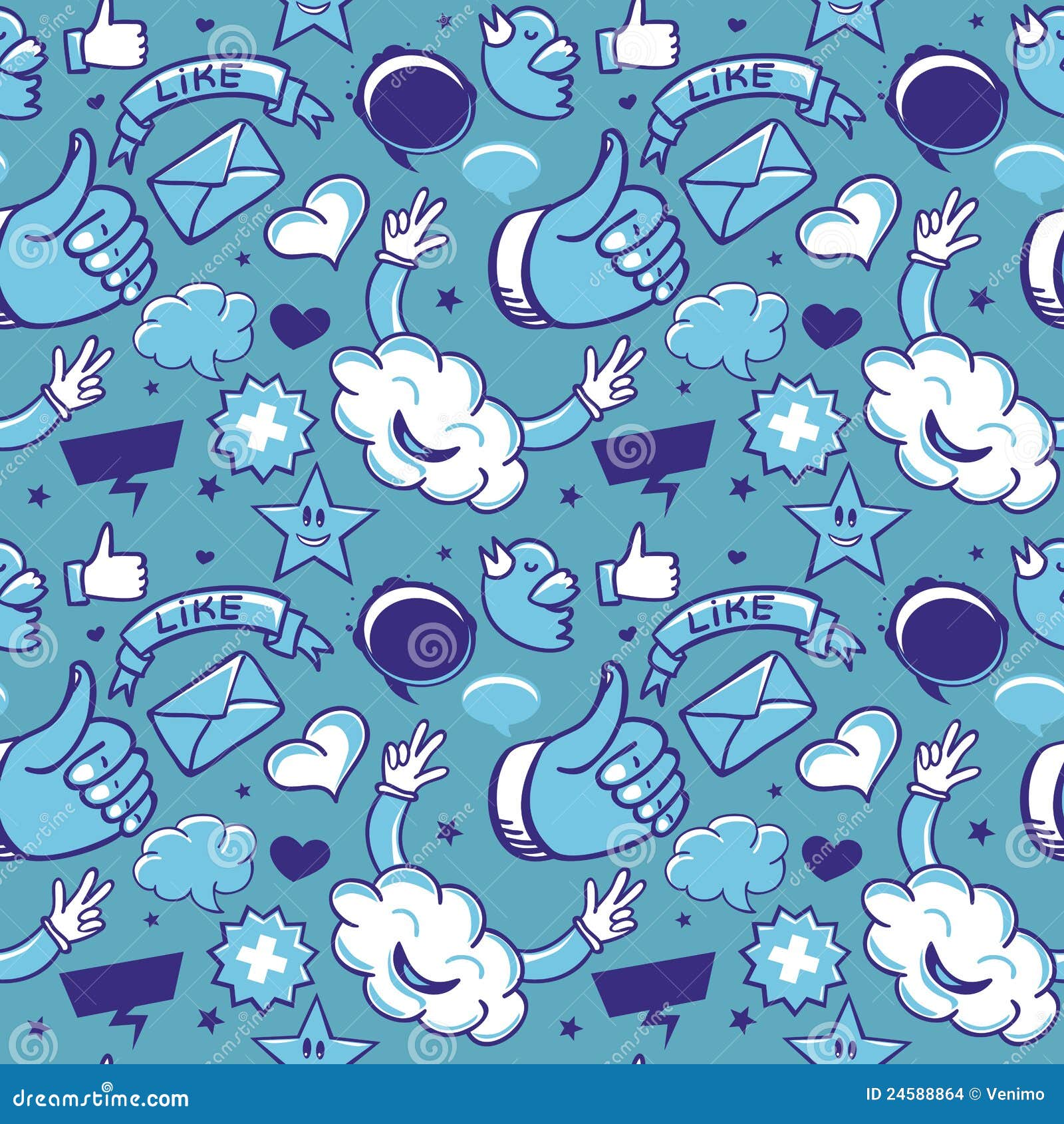 Cool Seamless Pattern with Social Media Icons Stock Vector ... Cool Seamless Pattern with Social Media Icons Stock Vector ...