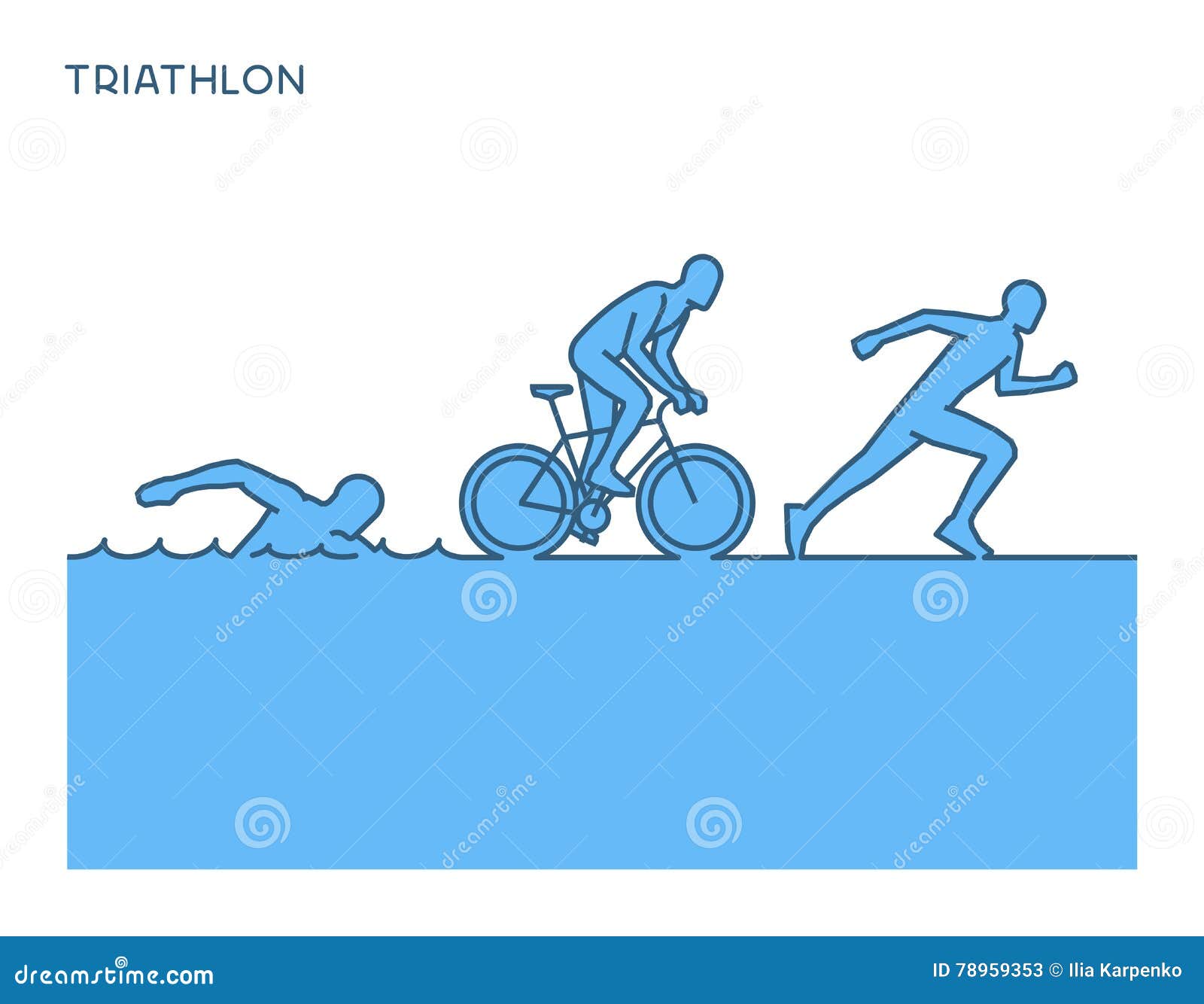 Vector Triathlon Logo. Stock Image | CartoonDealer.com #78959365
