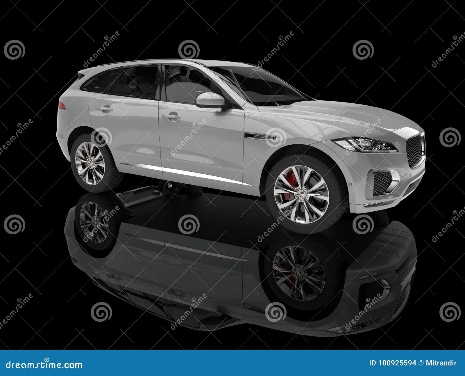 Cool silver modern 4x4 SUV stock illustration. Illustration of ...