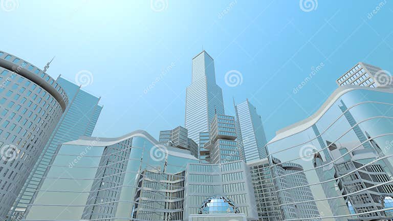 Cool and Simple Cityscape Wallpaper Stock Illustration - Illustration ...