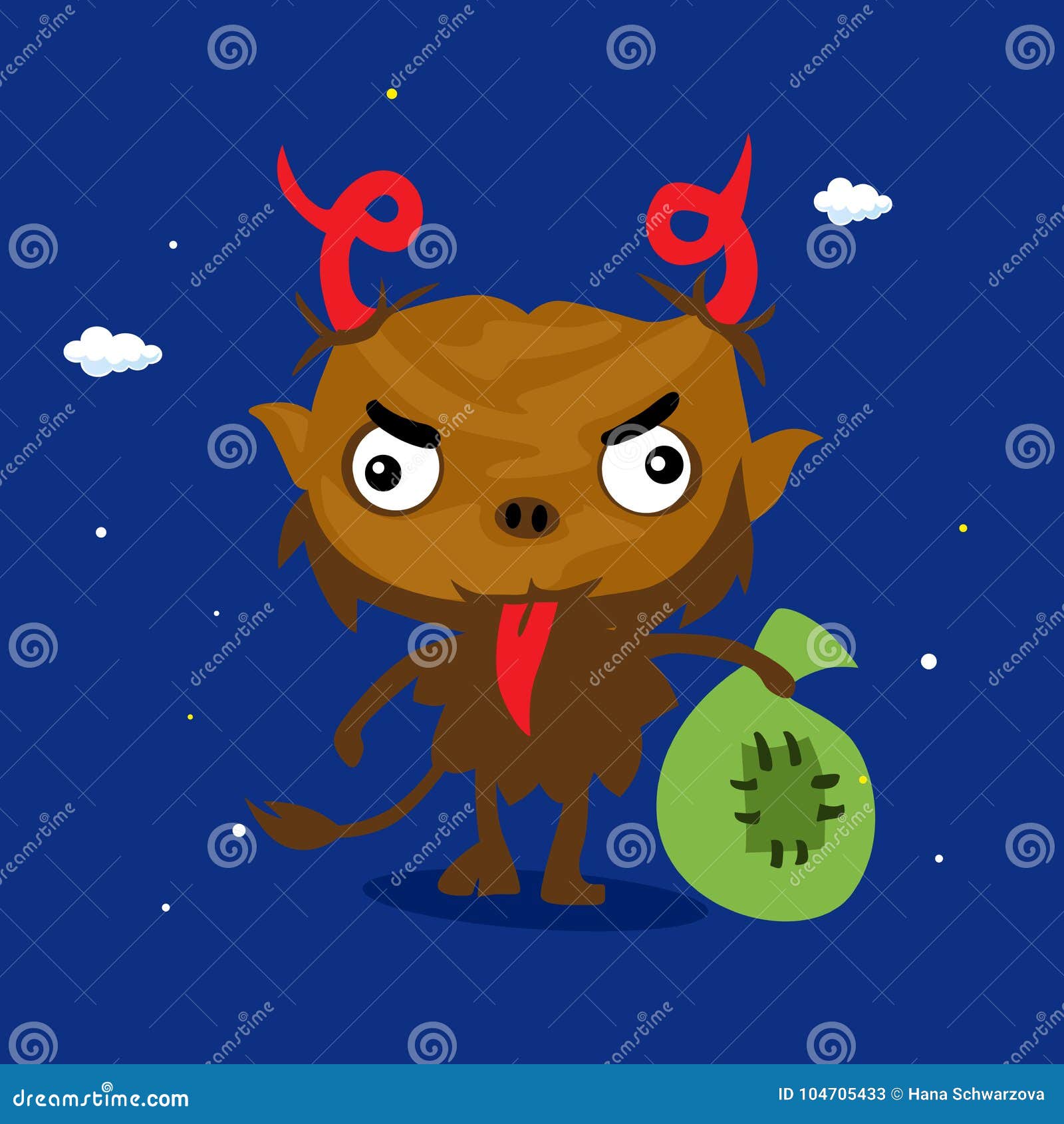 Cool Simple Devil Cartoon - Vector Illustration Stock Vector ...
