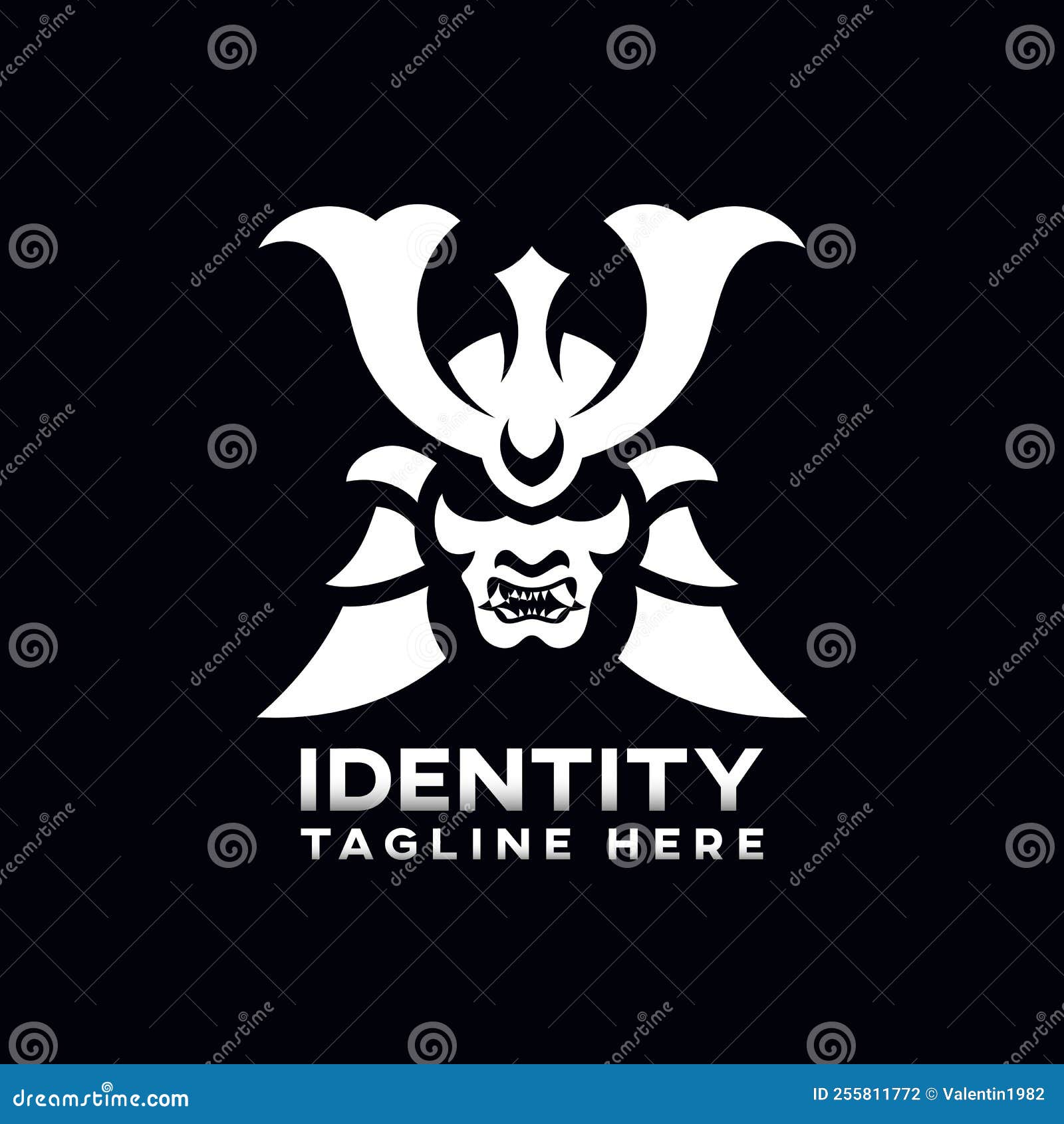 Cool Simple Warrior Samurai Logo. Stock Vector - Illustration of ...