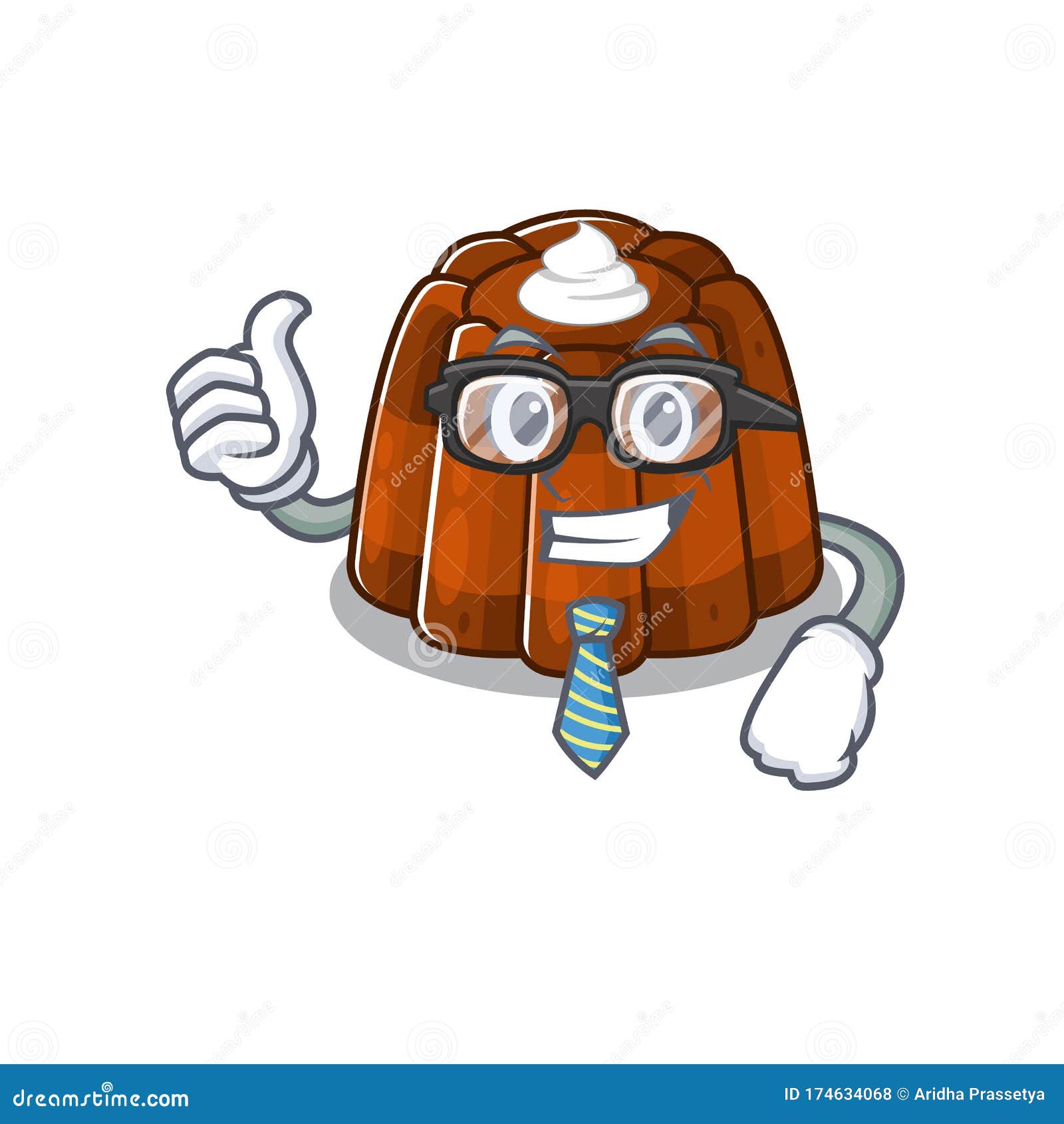 Cool and Smart Businessman Chocolate Pudding Wearing Glasses Stock ...